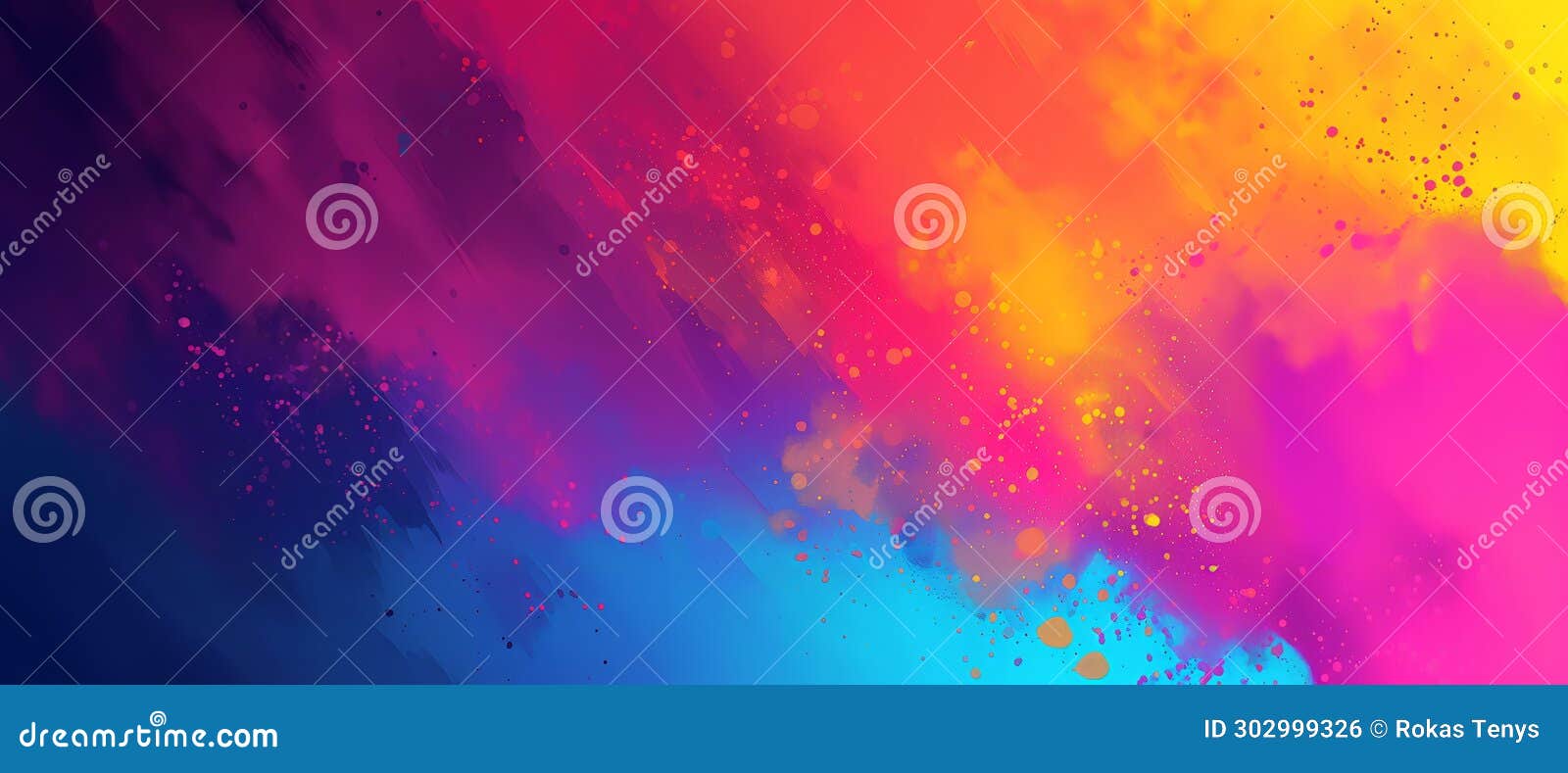 Freeze Motion of Colorful Painted Powder Exploding on White Background ...