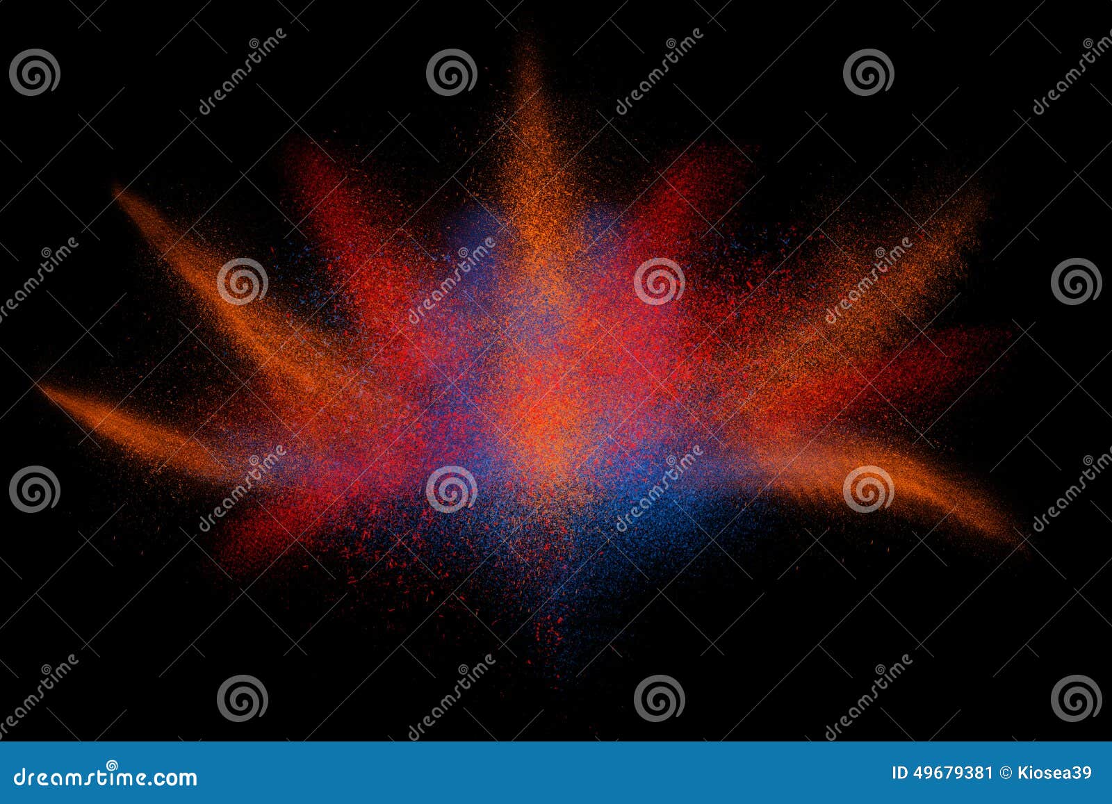 Freeze Motion of Colorful Powder Exploding Stock Illustration ...