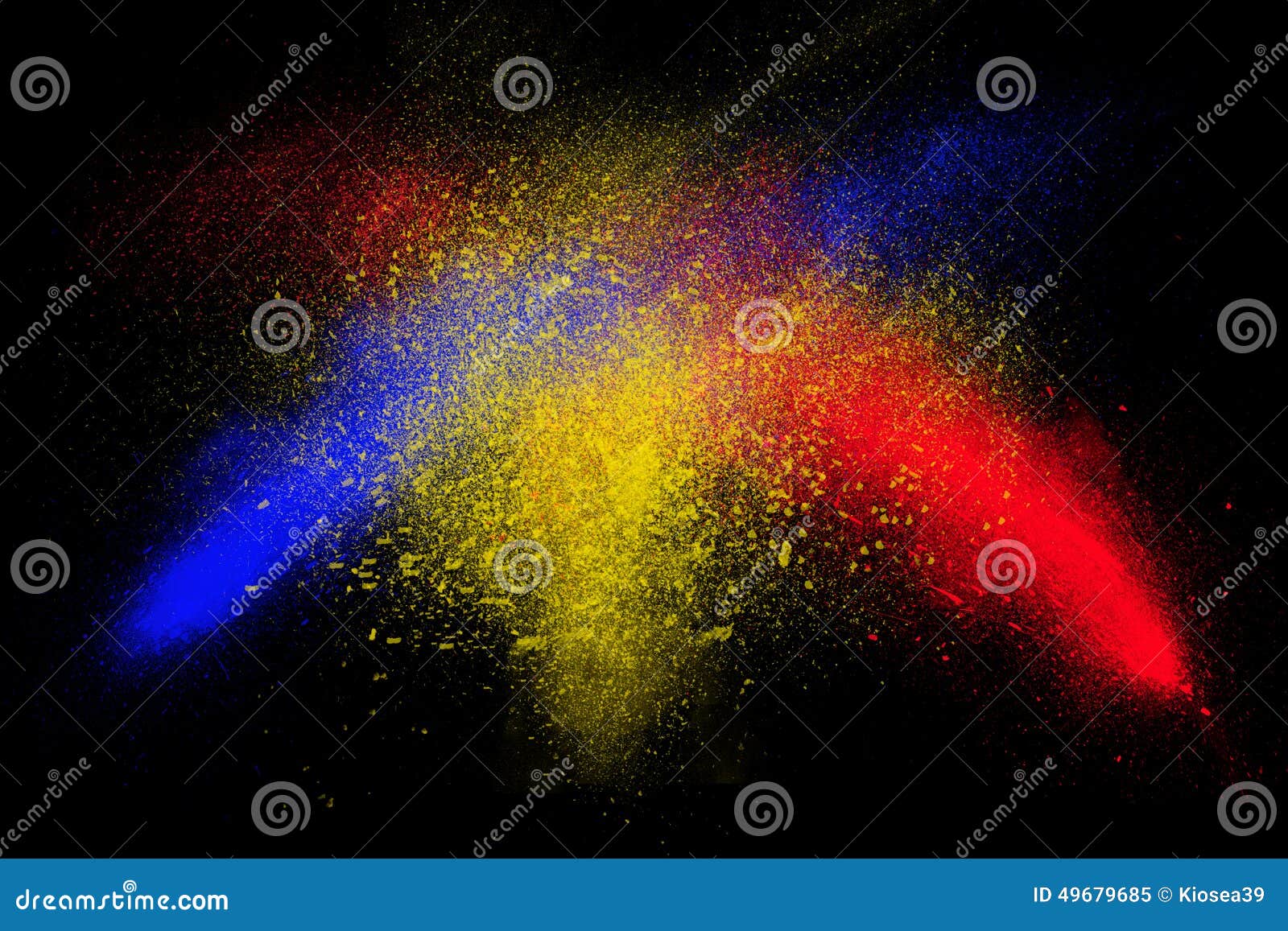 Freeze Motion of Colorful Powder Exploding Stock Illustration ...