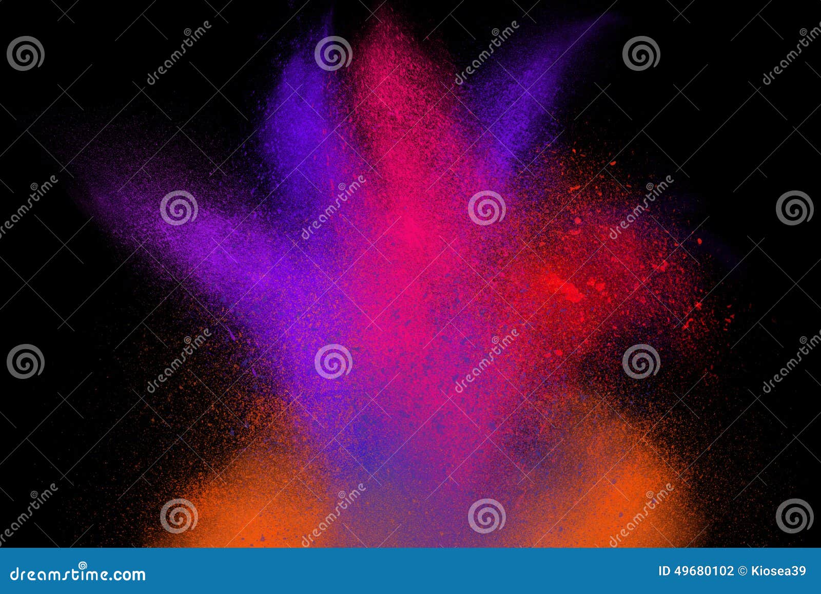 Freeze Motion of Colorful Powder Exploding Stock Illustration ...