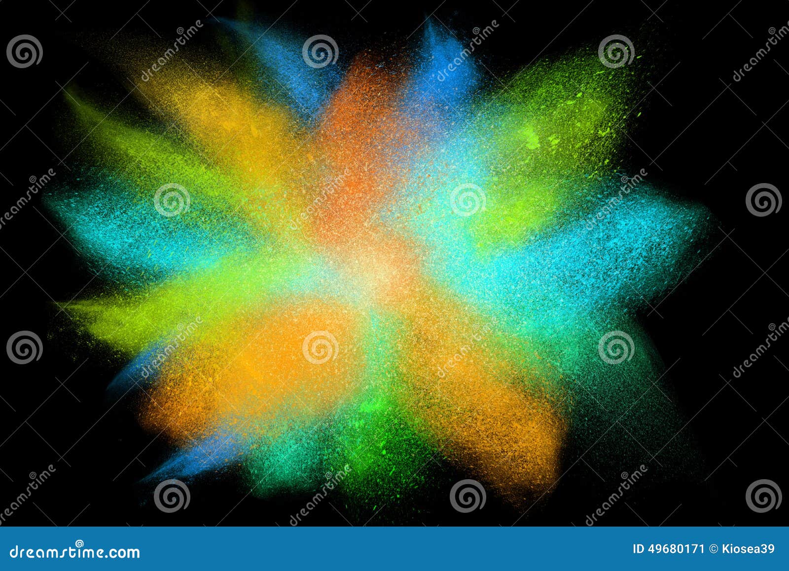 Freeze Motion of Colorful Powder Exploding Stock Illustration ...