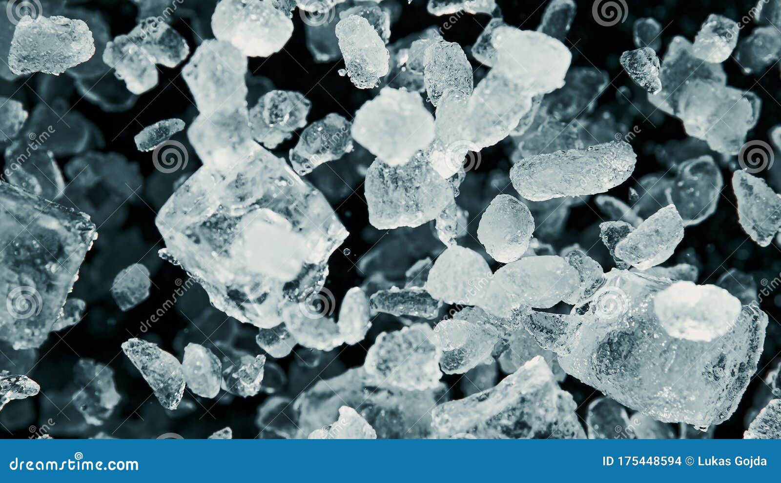 Freeze Motion of Exploding Crushed Ice Stock Photo - Image of bokeh ...