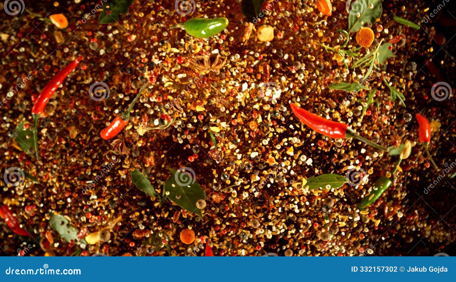 Freeze Motion of Exploding Spice into the Air Stock Photo - Image of ...