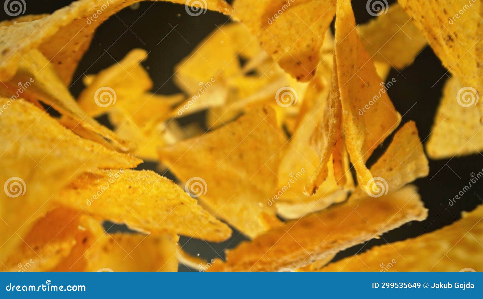 Freeze Motion of Falling Fried Tortilla Chips Stock Image - Image of ...