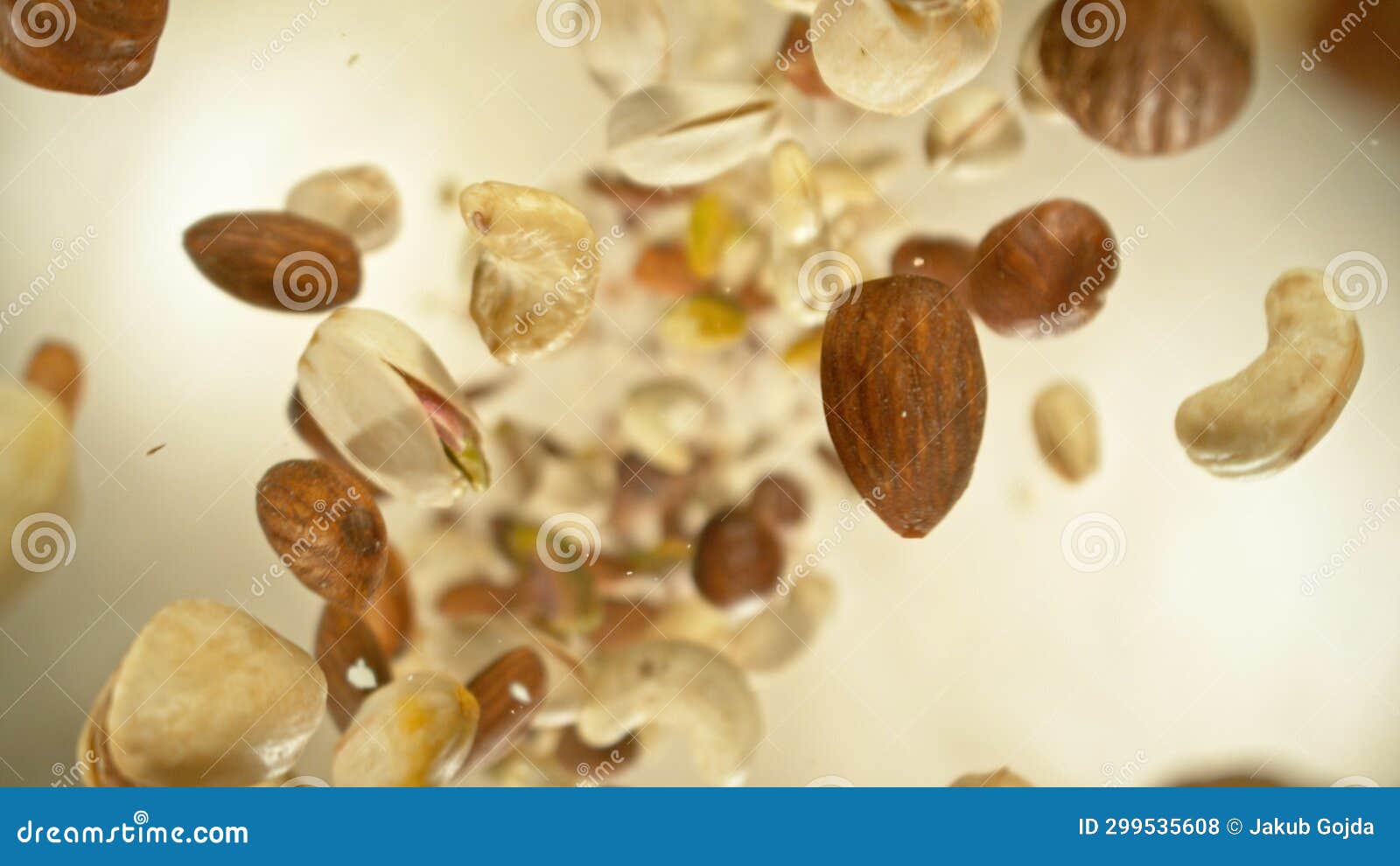 Freeze Motion of Flying Mix of Nuts Stock Photo - Image of broken ...