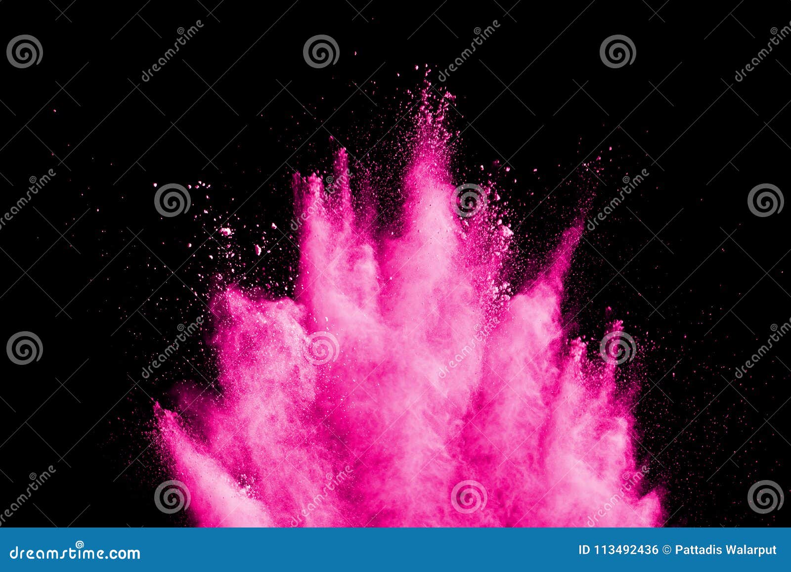 Freeze Motion of Pink Powder Exploding. Stock Photo - Image of galaxy ...