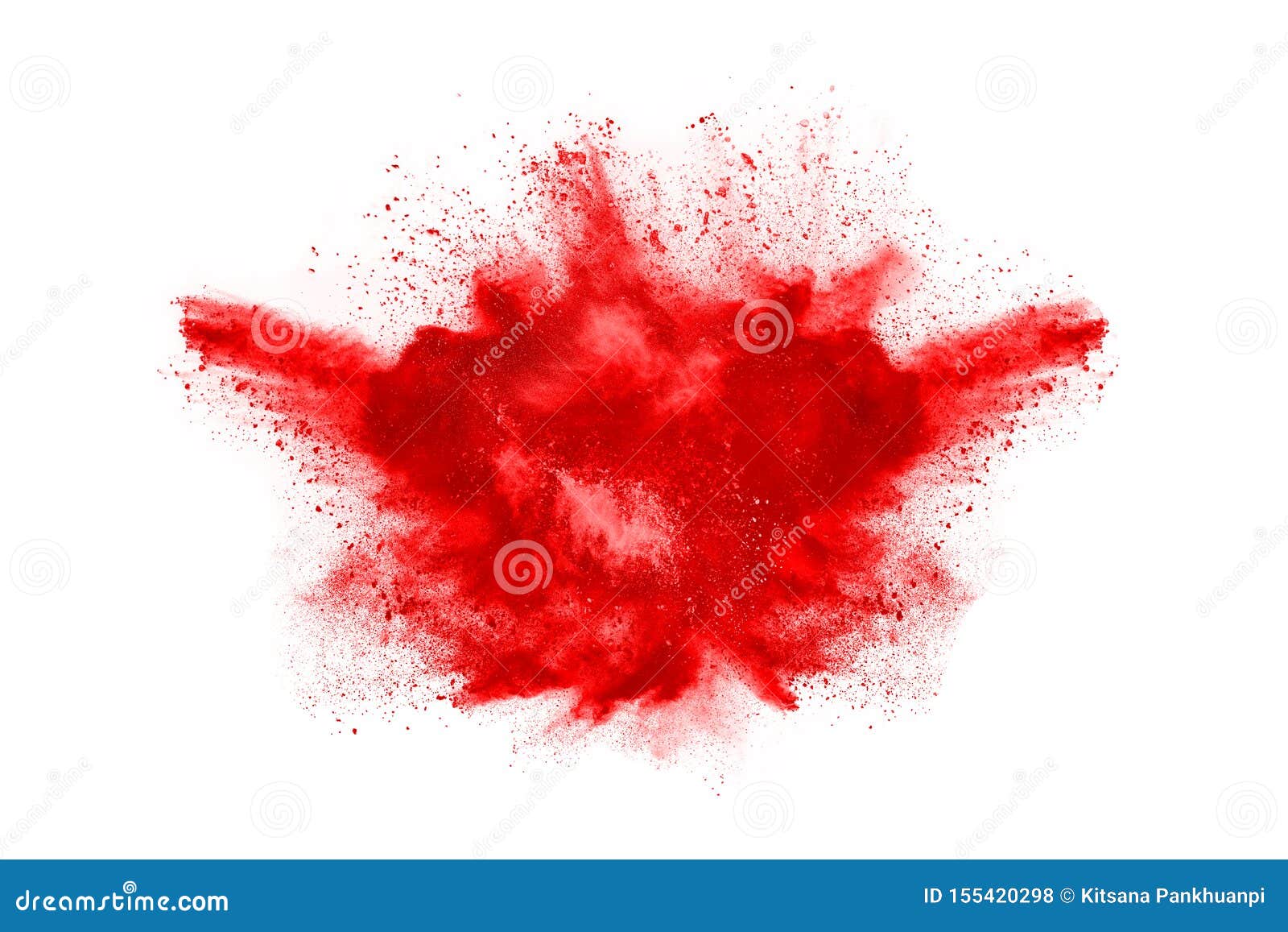 Freeze Motion of Red Powder Exploding. Stock Photo - Image of dirt ...