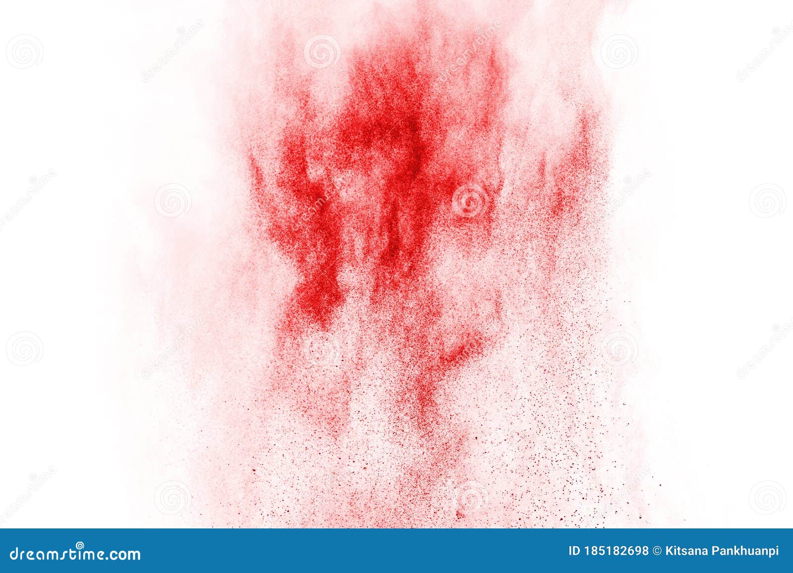 Red Color Powder Explosion on White Background. Stock Photo - Image of ...