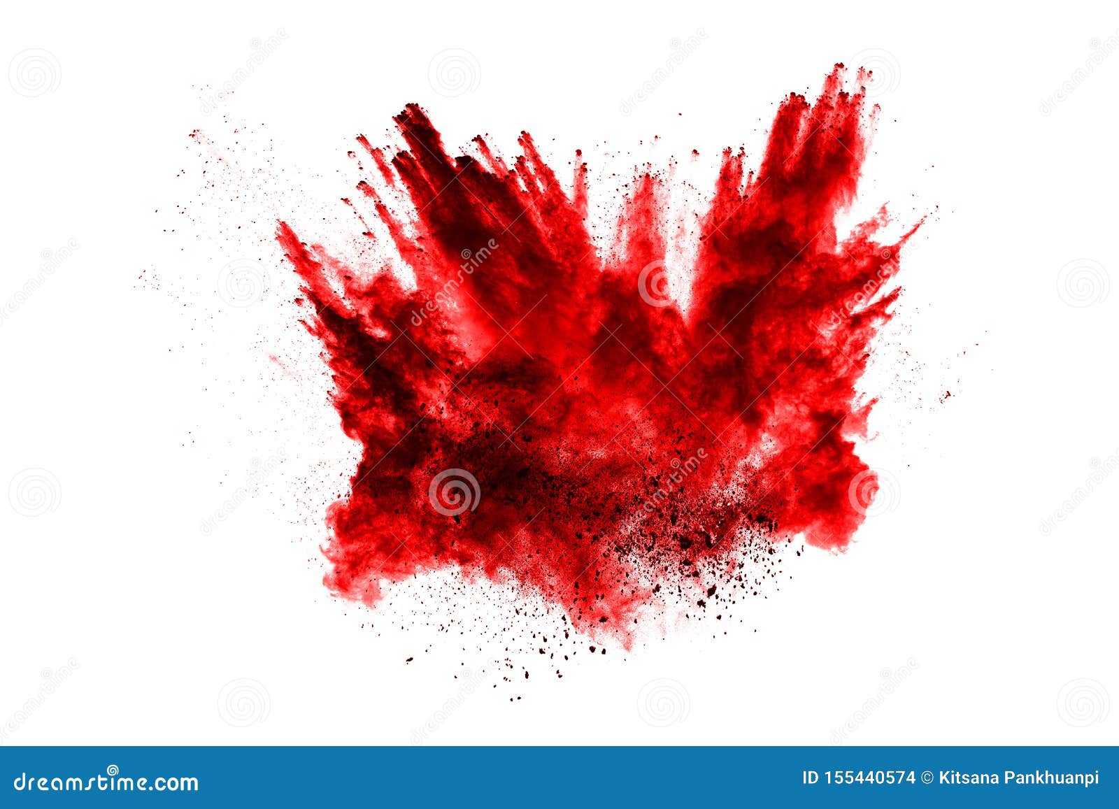 Red Powder Explosion on White Background. Stock Photo - Image of blue ...