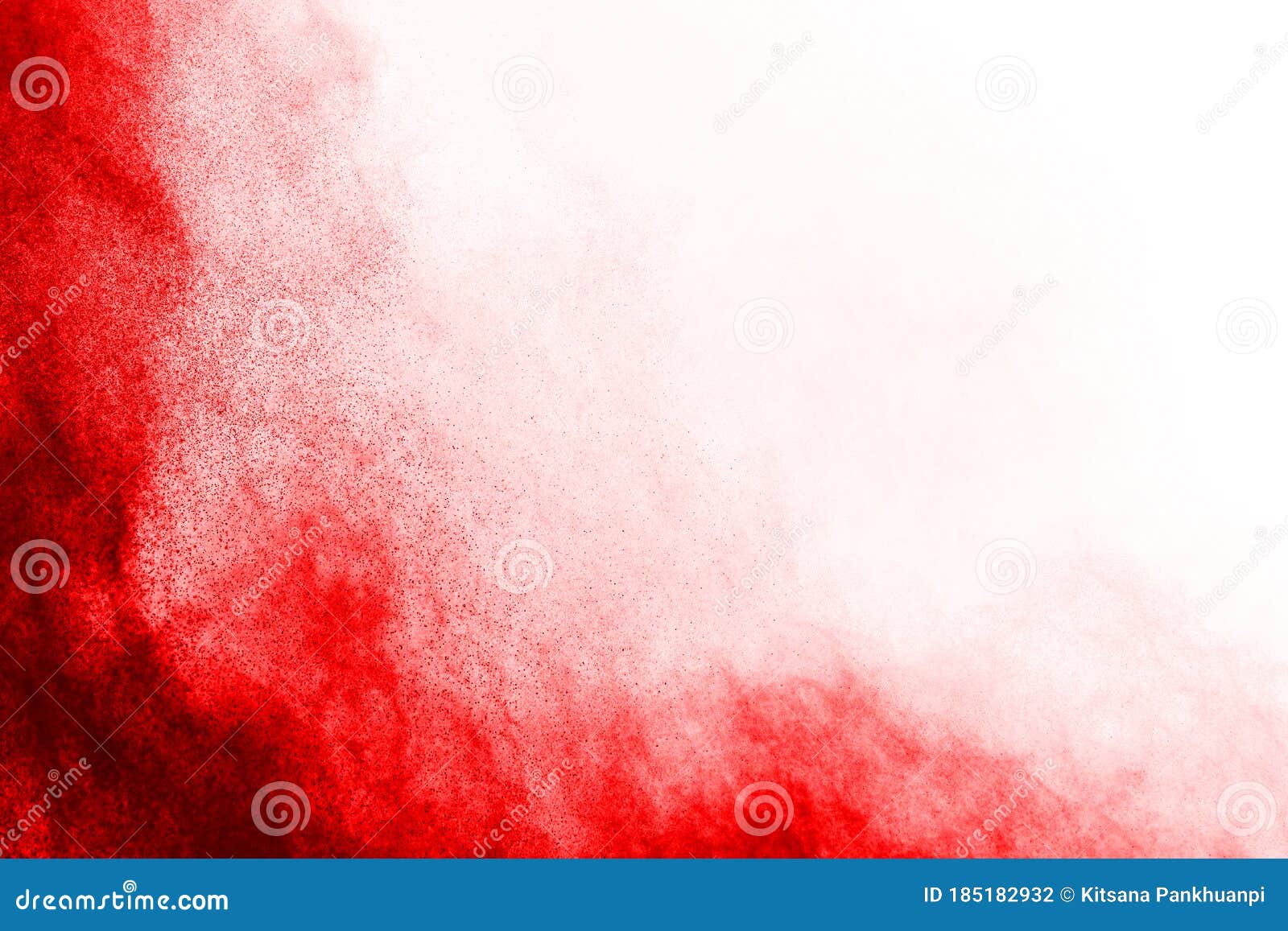 Red Color Powder Explosion on White Background. Stock Photo - Image of ...