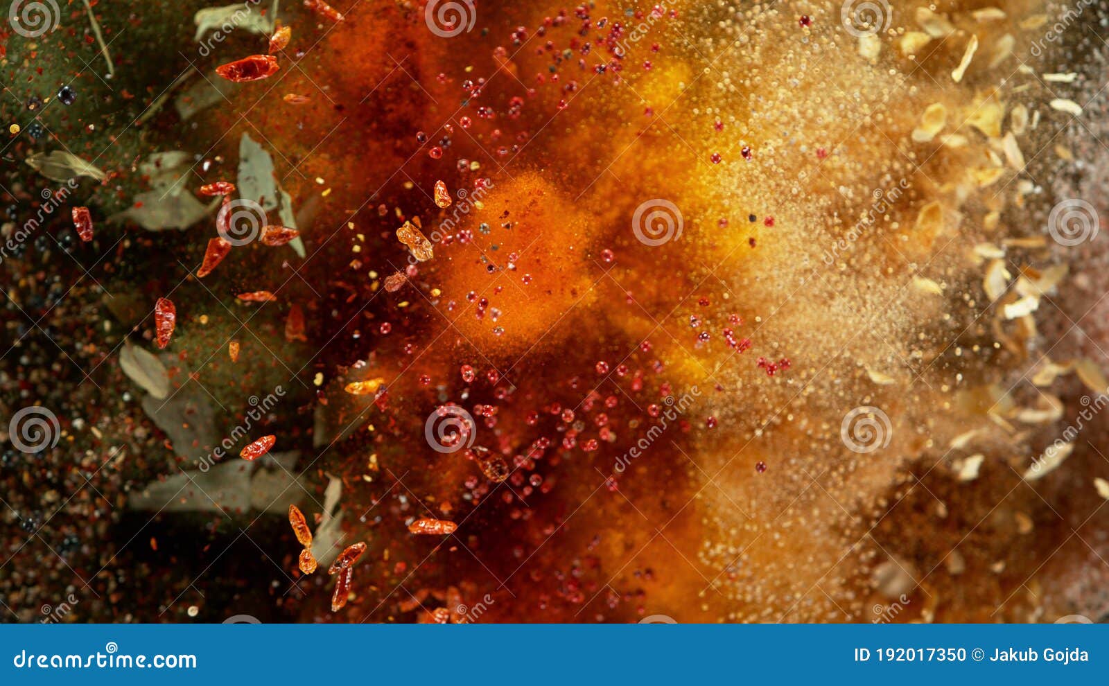 Freeze Motion of Spice Explosion Stock Photo - Image of herb, powder ...