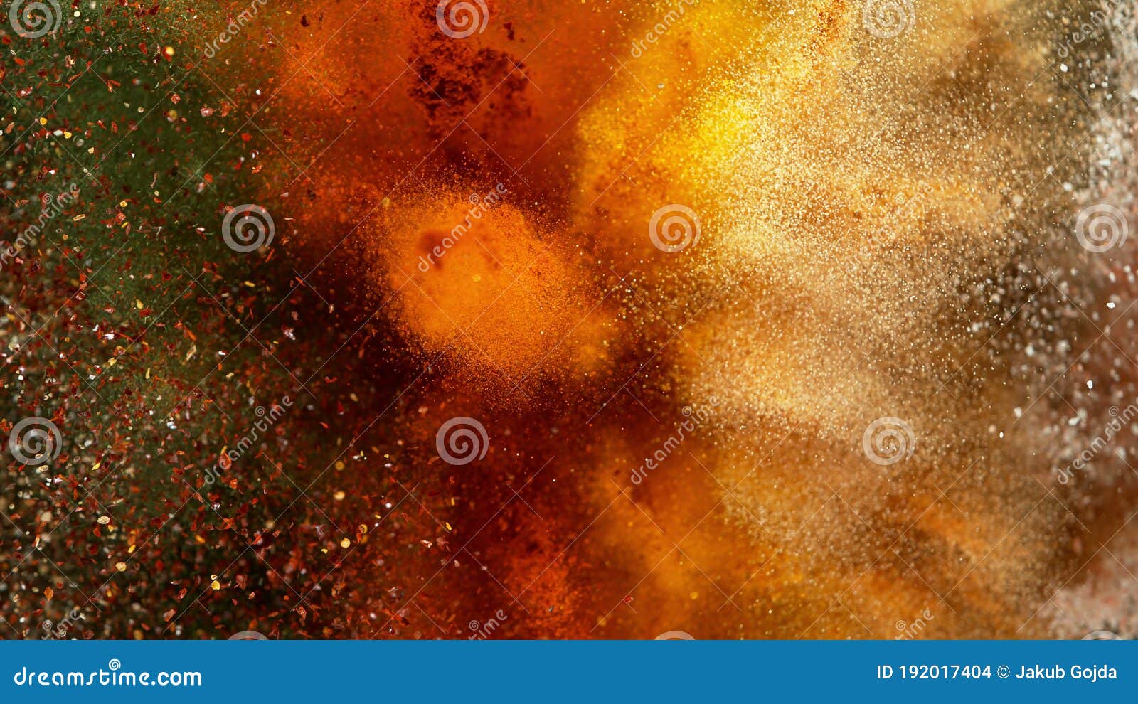 Freeze Motion of Spice Explosion Stock Photo - Image of gravity ...