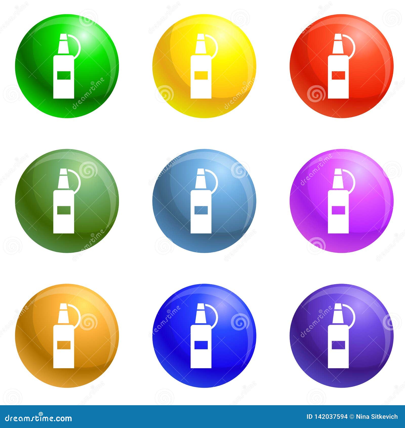 Freeze Pack Icons Set Vector Stock Vector - Illustration of package ...