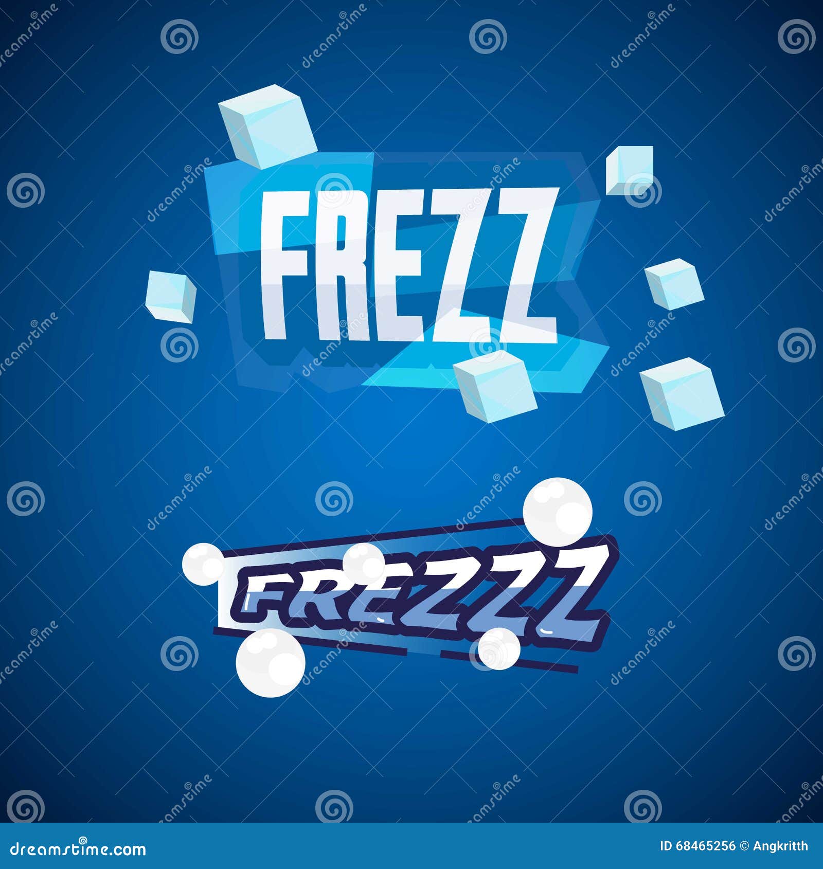 Freeze - stock illustration. Illustration of winter, letter - 68465256