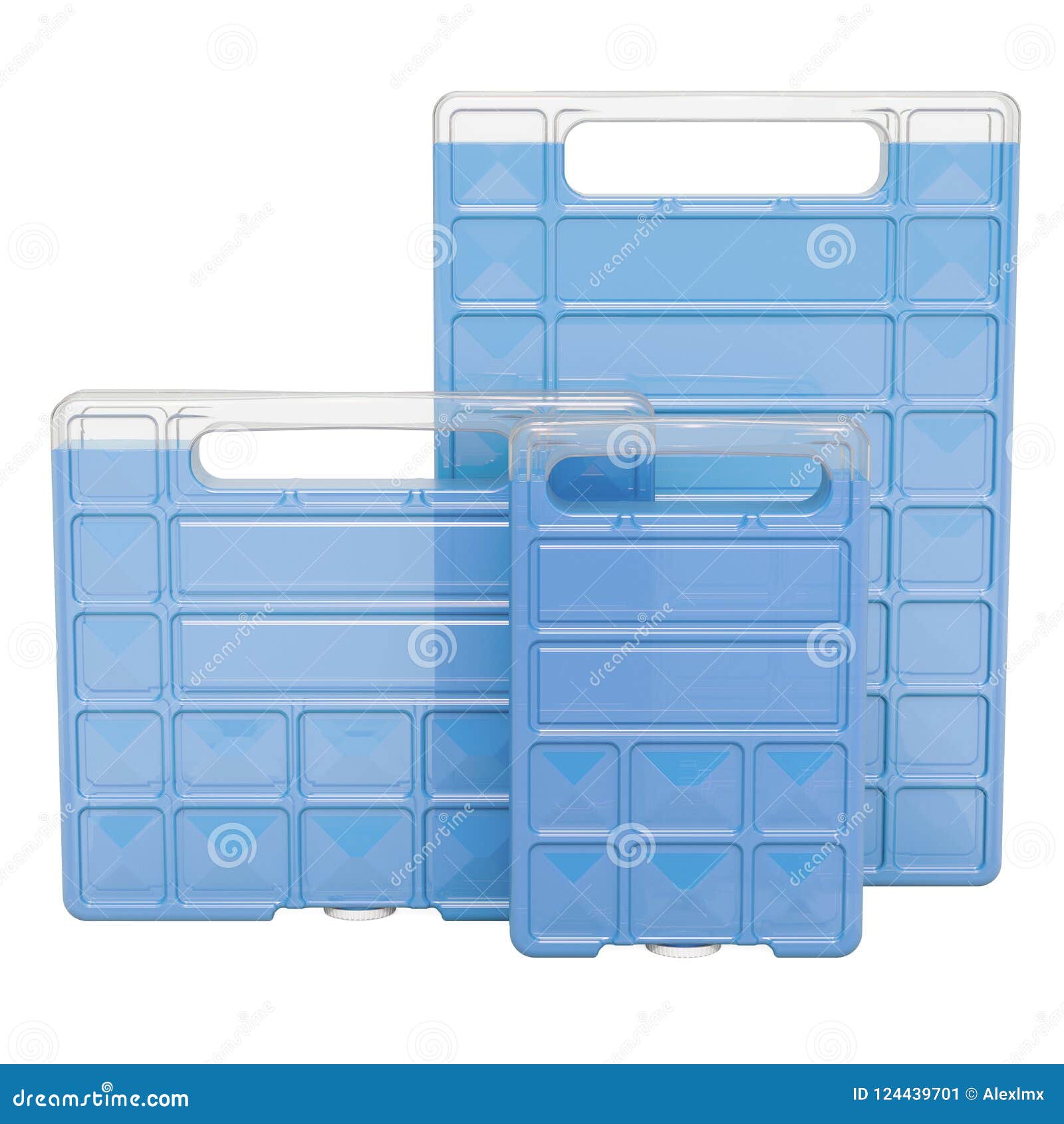 Freezer Blocks For Cooler Boxes Or Bags, 3D Rendering Stock Image ...
