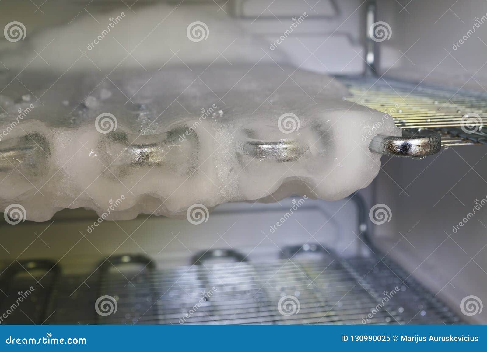 Freezer while defrosting stock image. Image of cool - 130990025