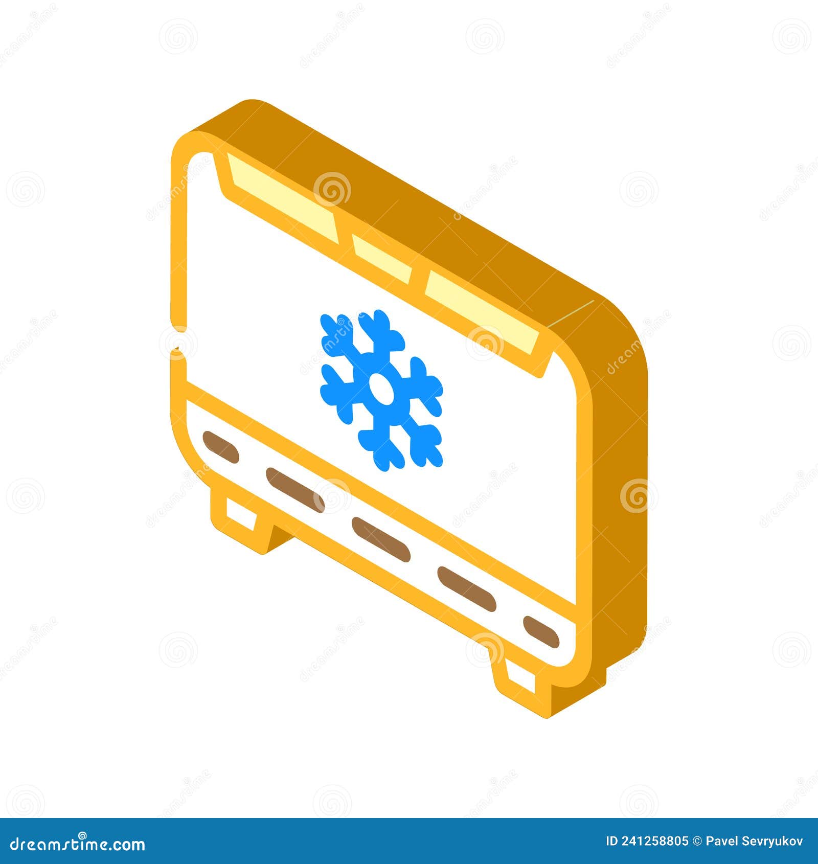 Freezer Electronics Isometric Icon Vector Illustration Stock Vector ...
