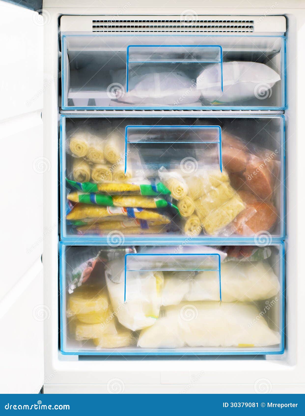 Freezer stock image. Image of cooling, full, equipment - 30379081