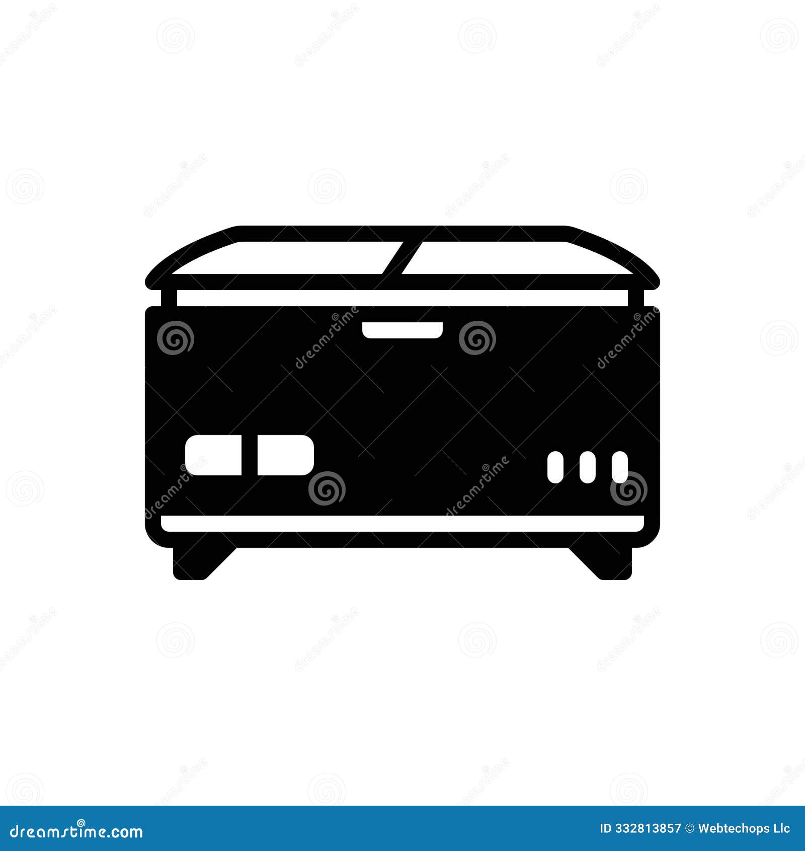 Black Solid Icon for Freezer, Chest Freezer and Cooling Stock ...