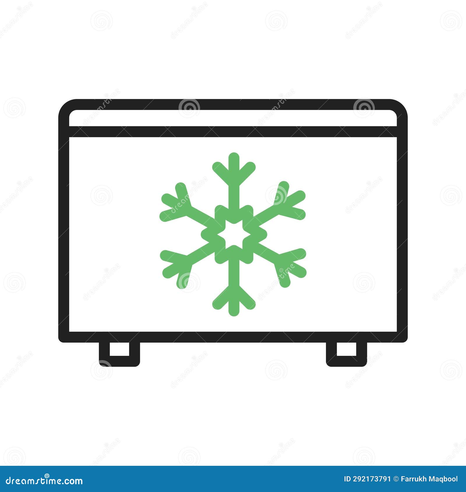 Freezer icon vector image. stock vector. Illustration of fruit - 292173791