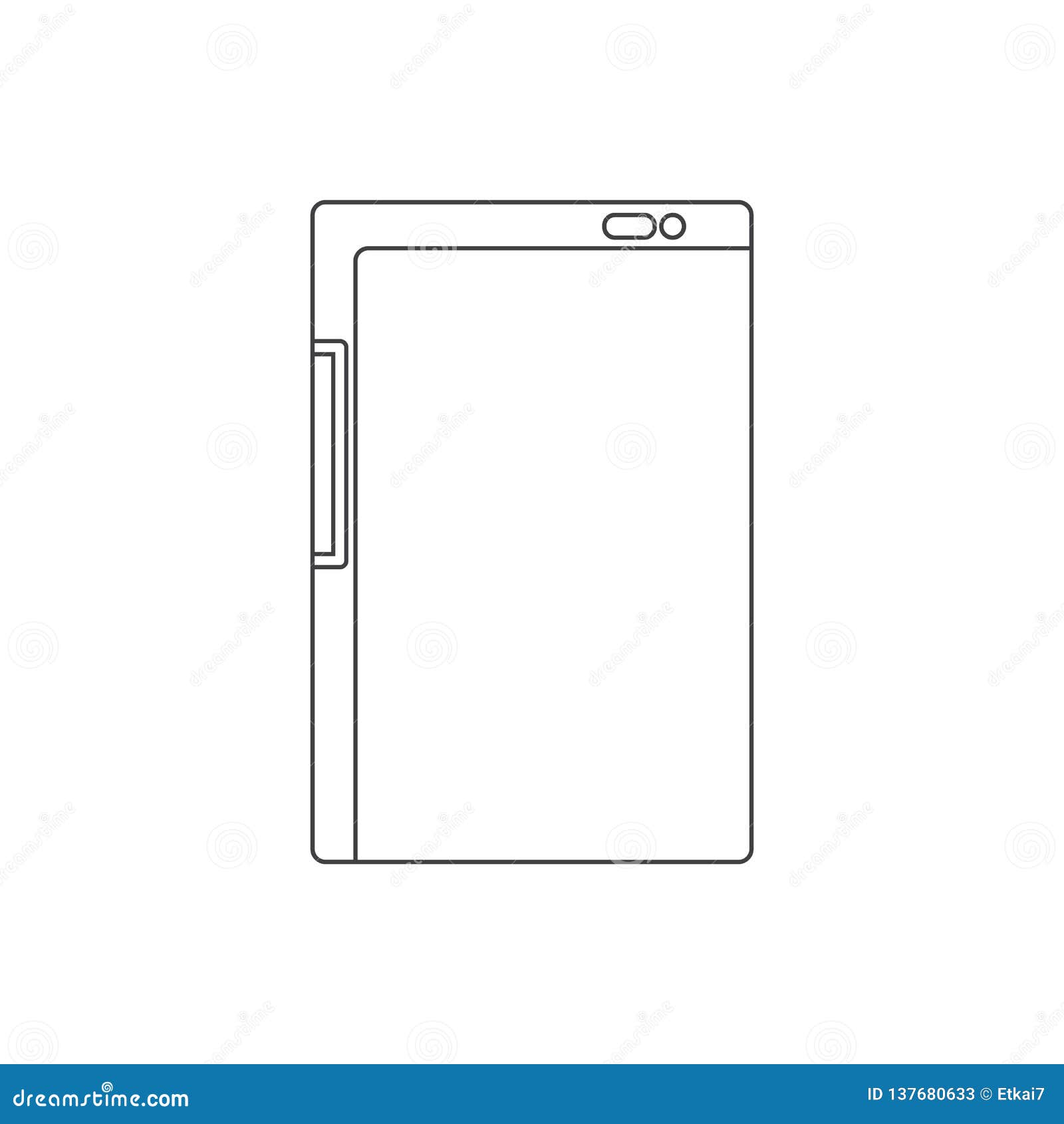 Freezer Outline Flat Icon Vector Design Illustration Stock Vector ...