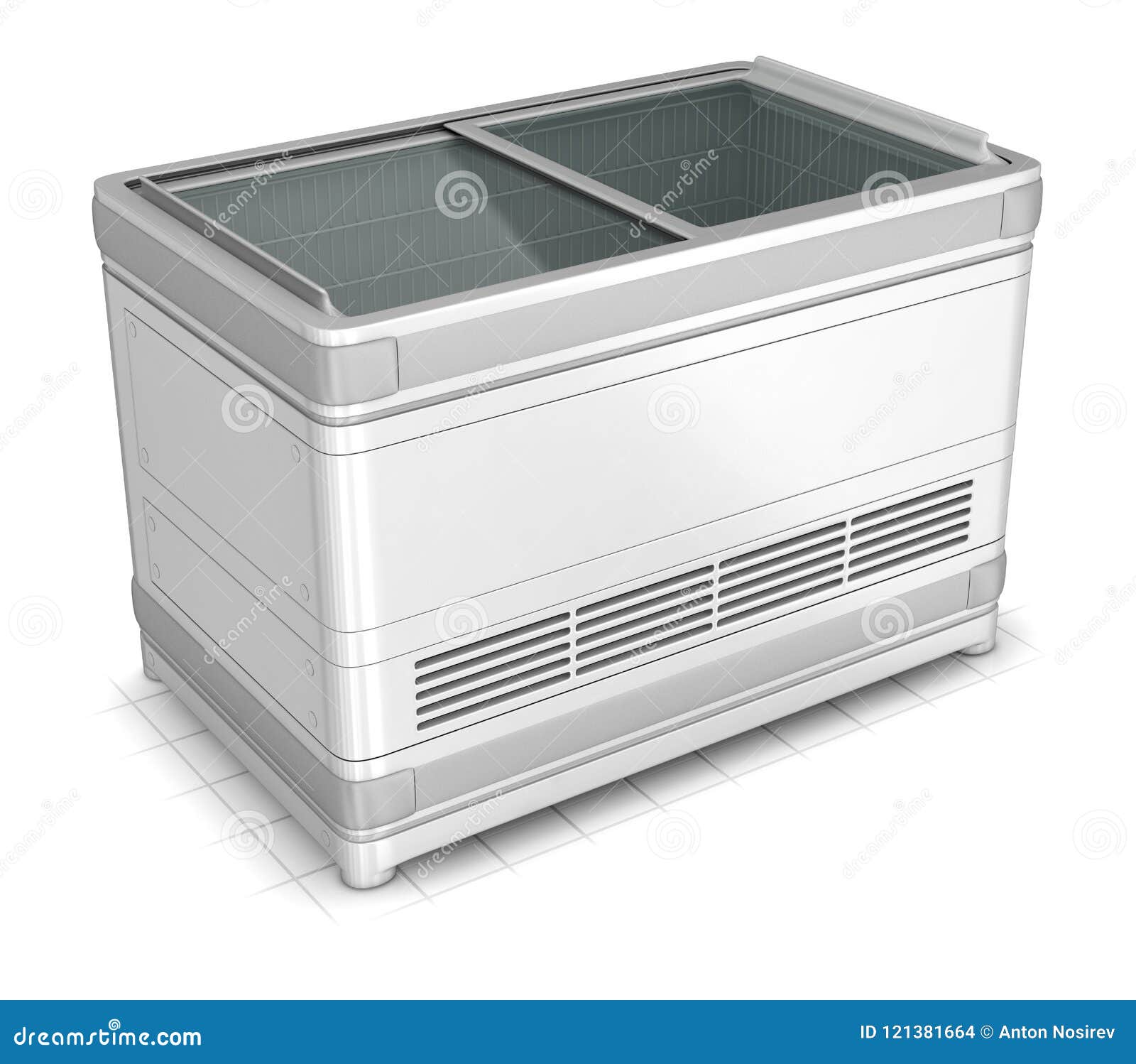 Freezer showcase bonnet. stock illustration. Illustration of display ...