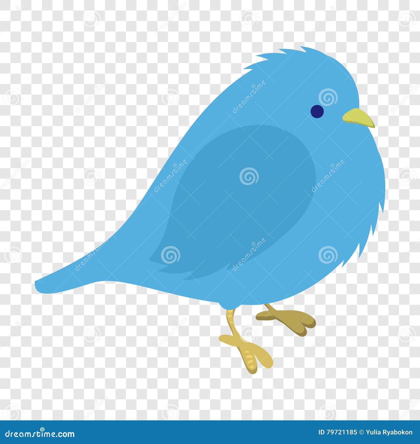 Freezing Blue Bird Illustration Stock Vector - Illustration of puffy ...