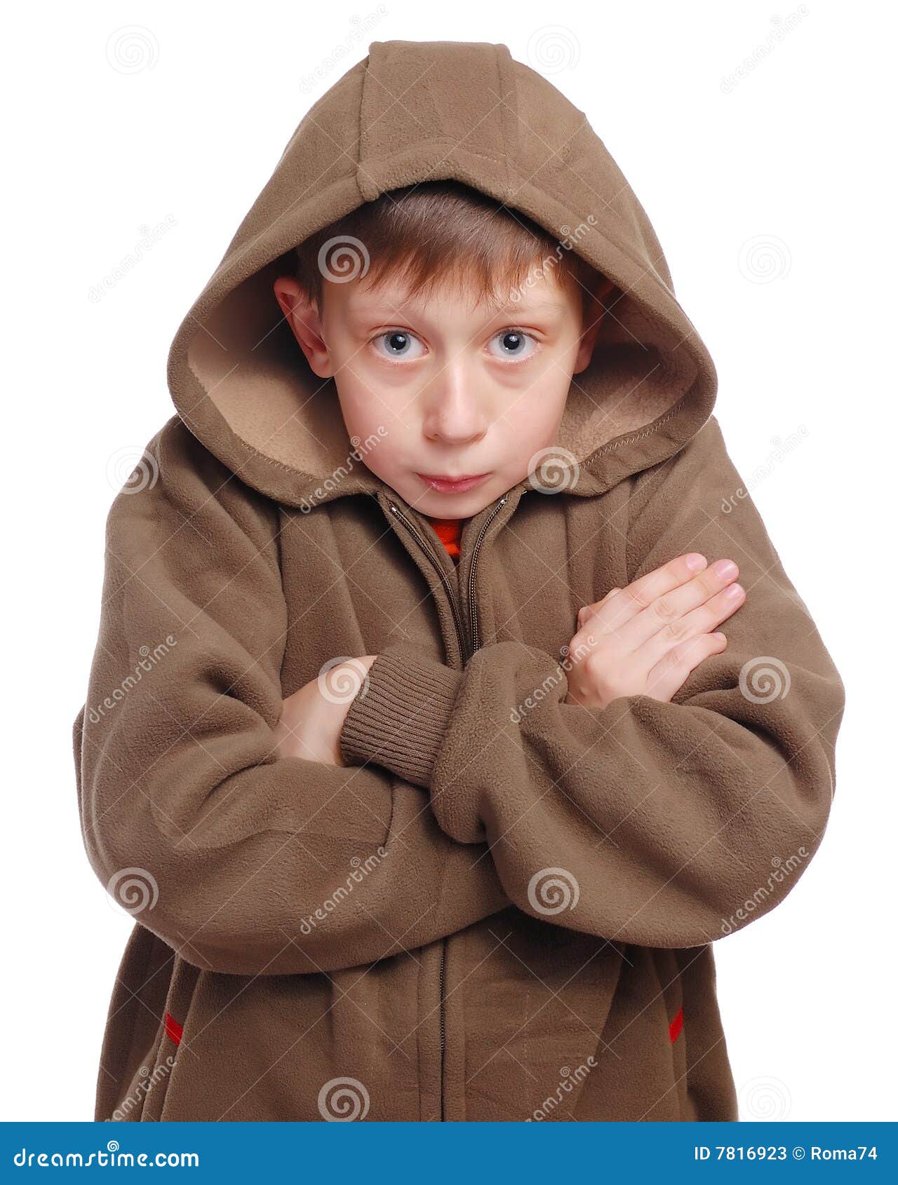 Freezing boy stock image. Image of strange, young, path - 7816923