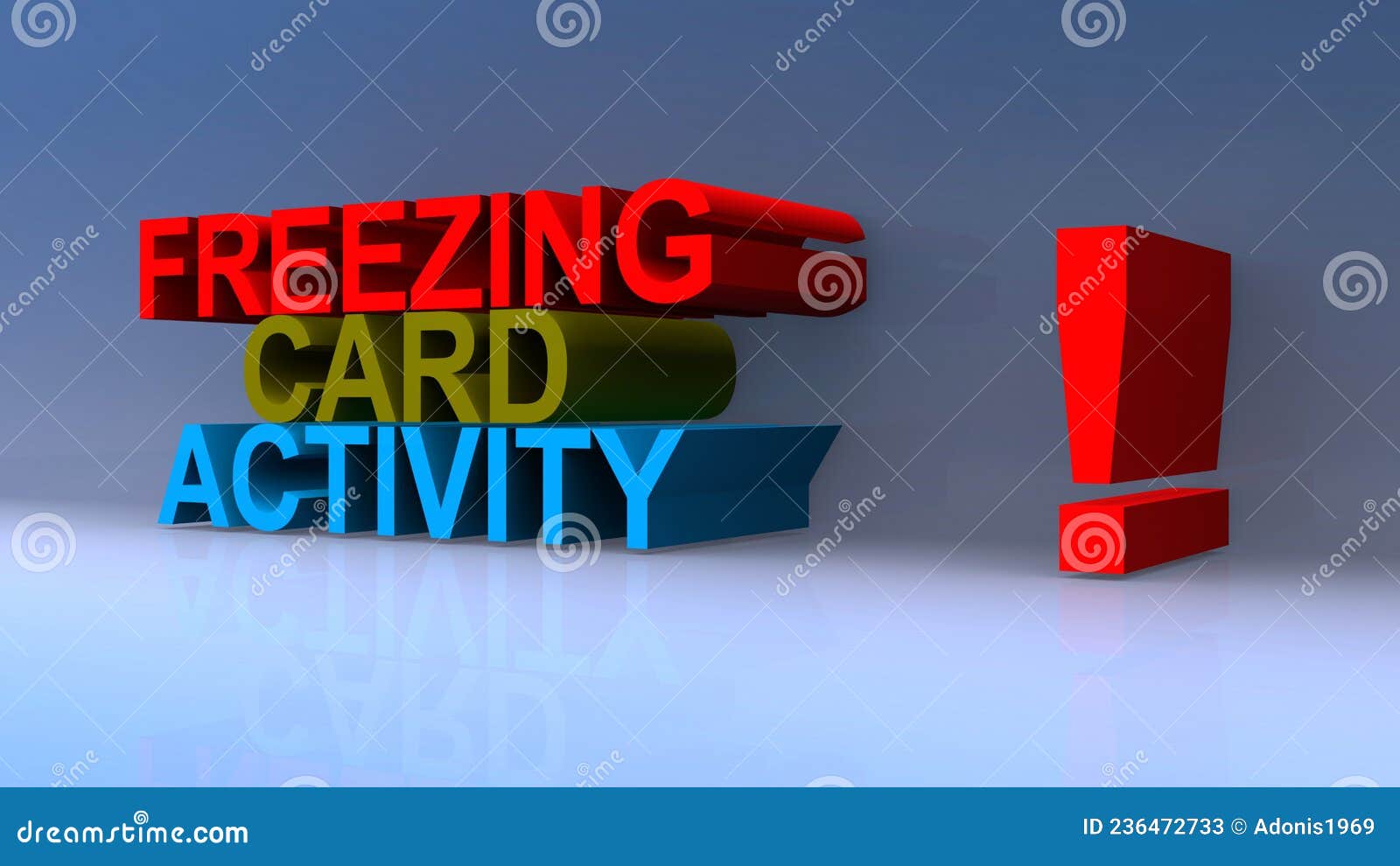 Freezing Card Activity on Blue Stock Image - Image of debt, debit ...