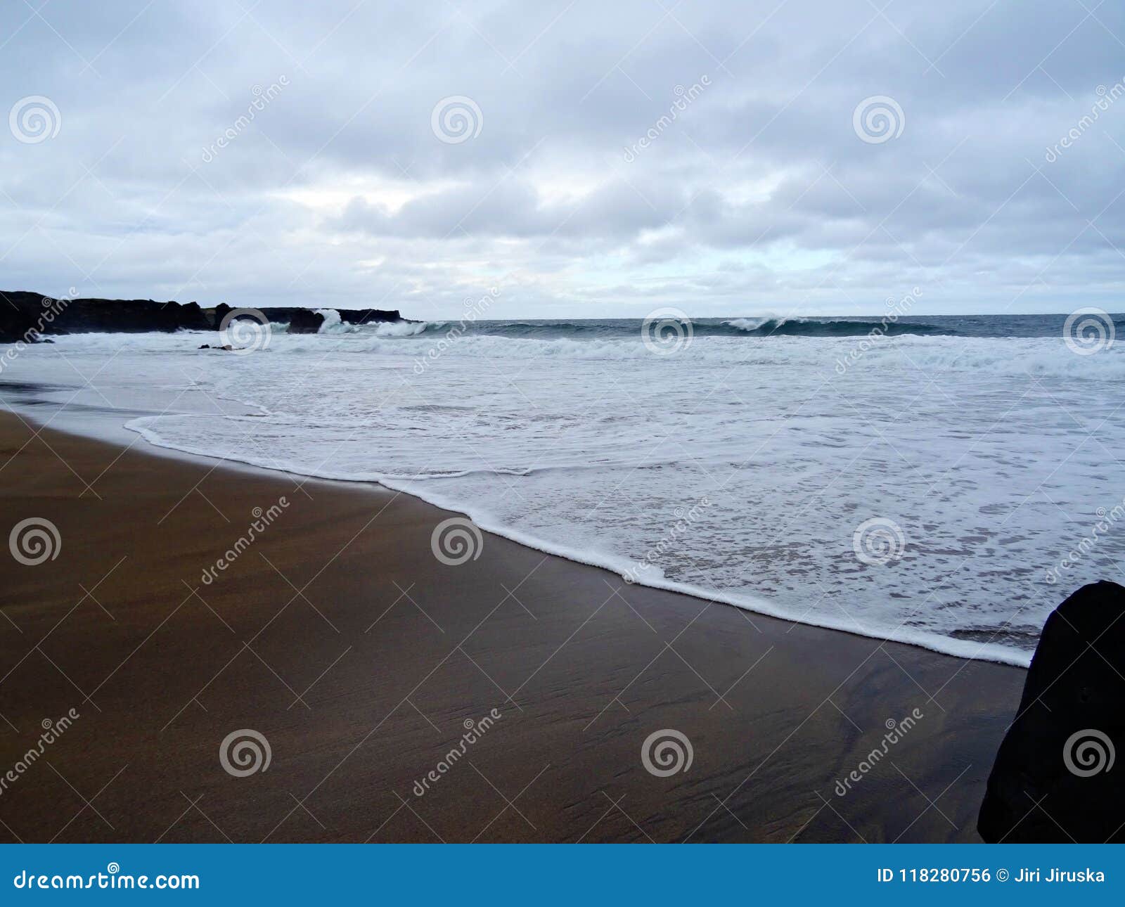 The freezing cold beach stock photo. Image of weather - 118280756
