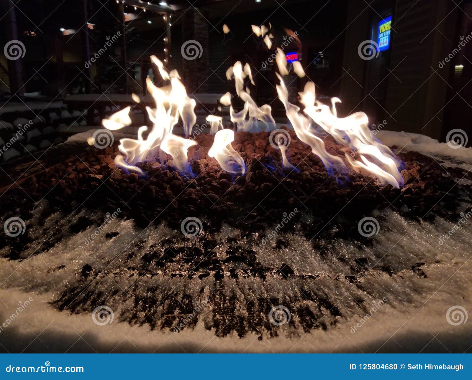 Freezing Fire stock photo. Image of freezing, fireplace - 125804680