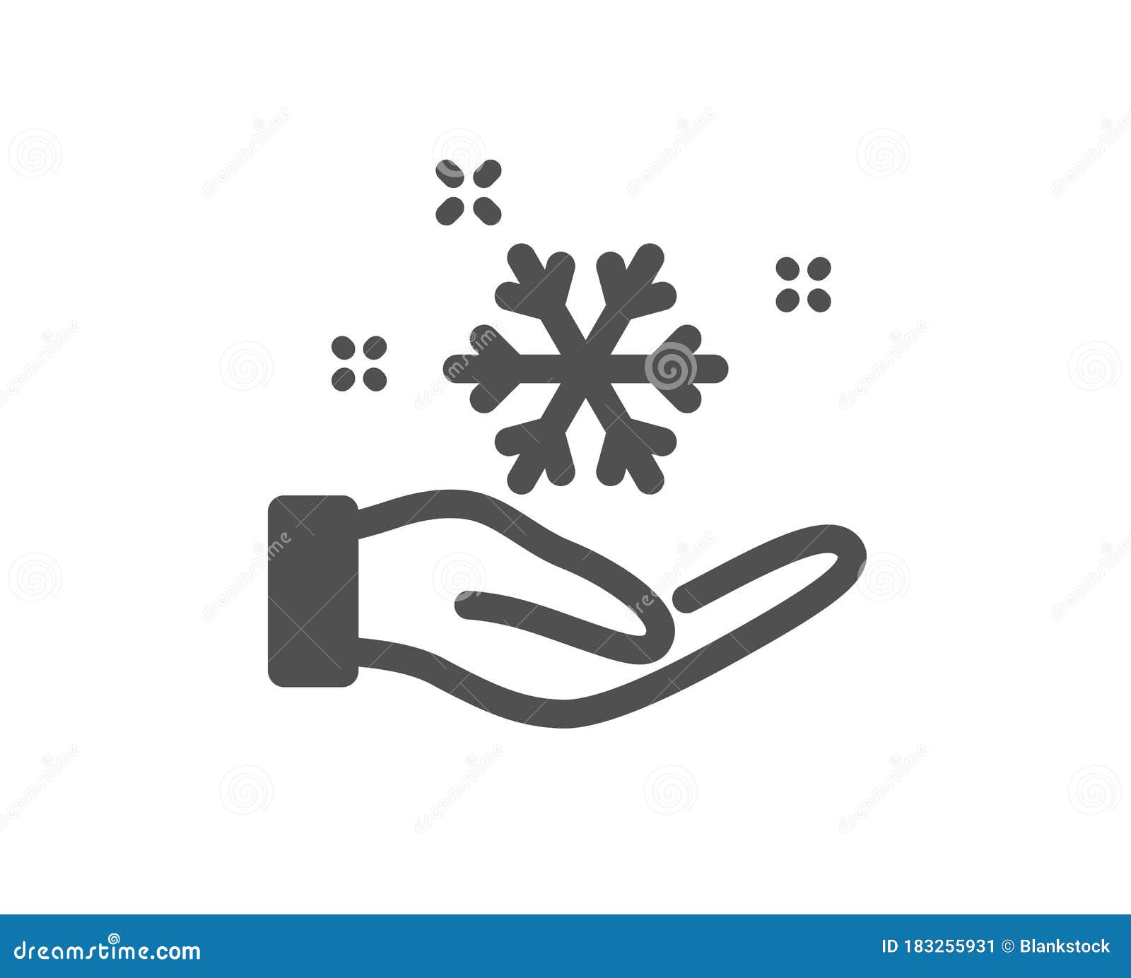 Freezing Hand Icon. AC Cold Temperature Sign. Vector Stock Vector ...