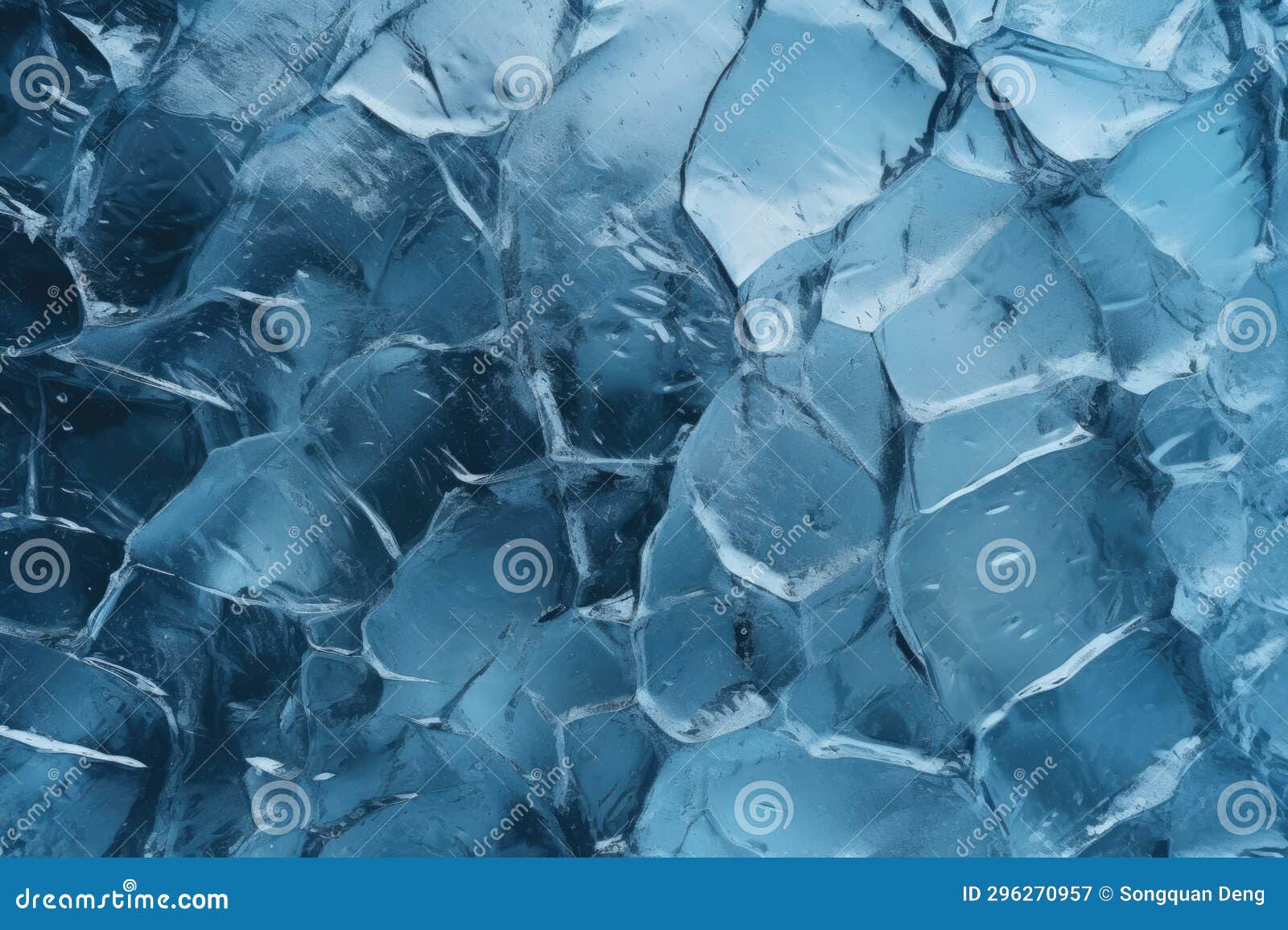 Freezing Ice with Cracks Background. Stock Illustration - Illustration ...
