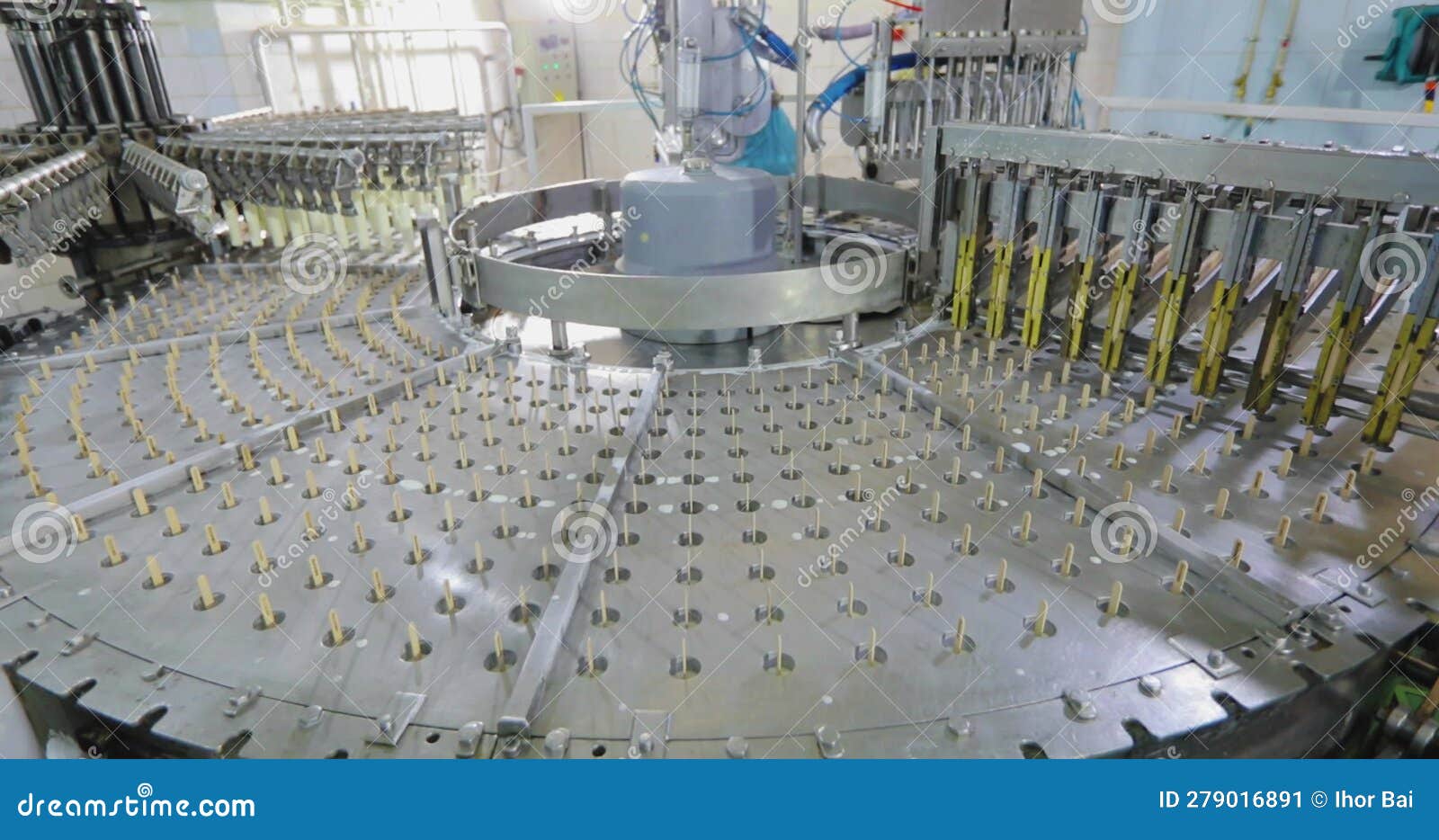 Automatic Production of Ice Cream. Ice Cream Production at the Factory ...