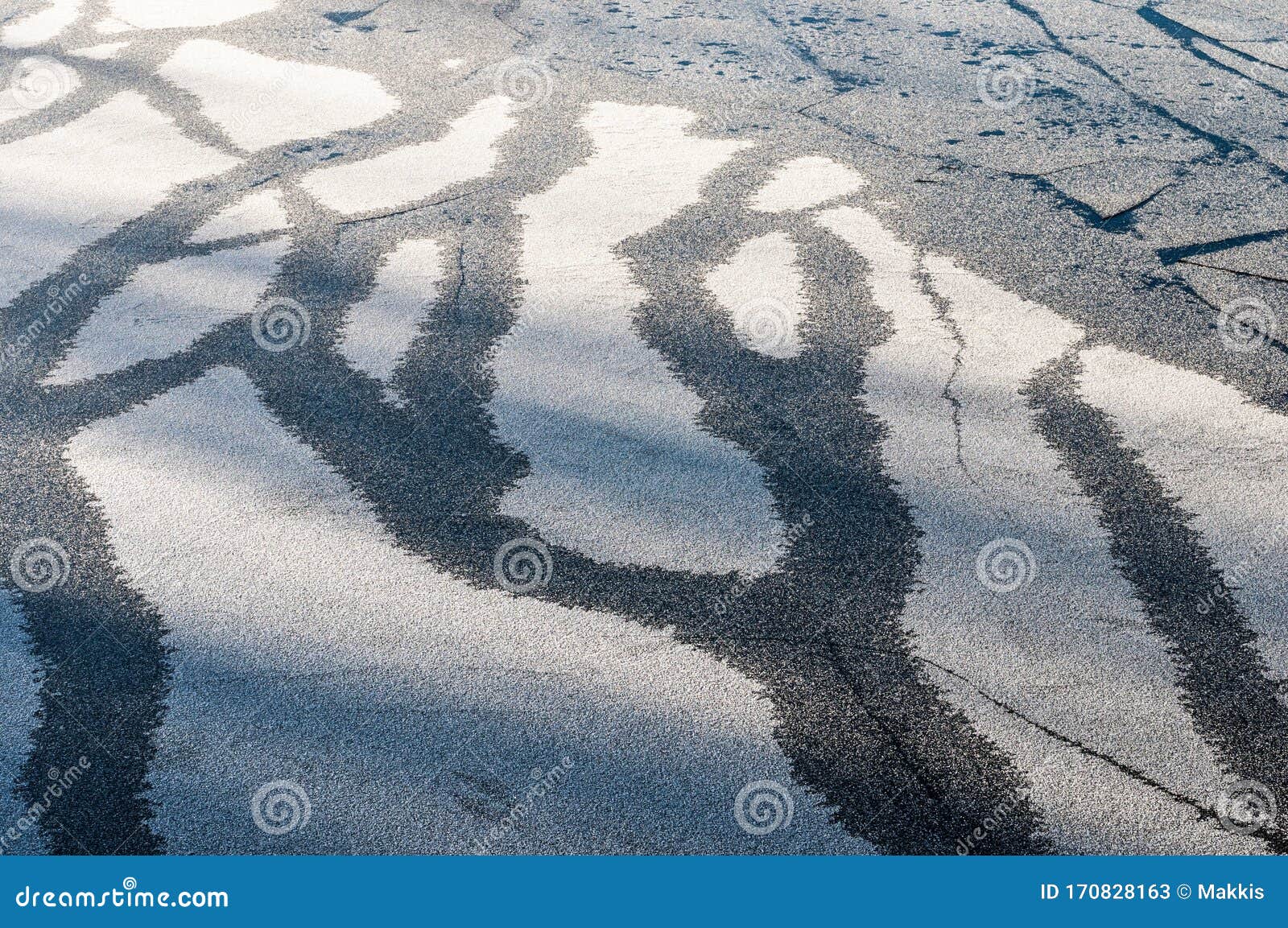 Freezing Lake Ice on a Cold Day Stock Image - Image of cracked, nordic ...