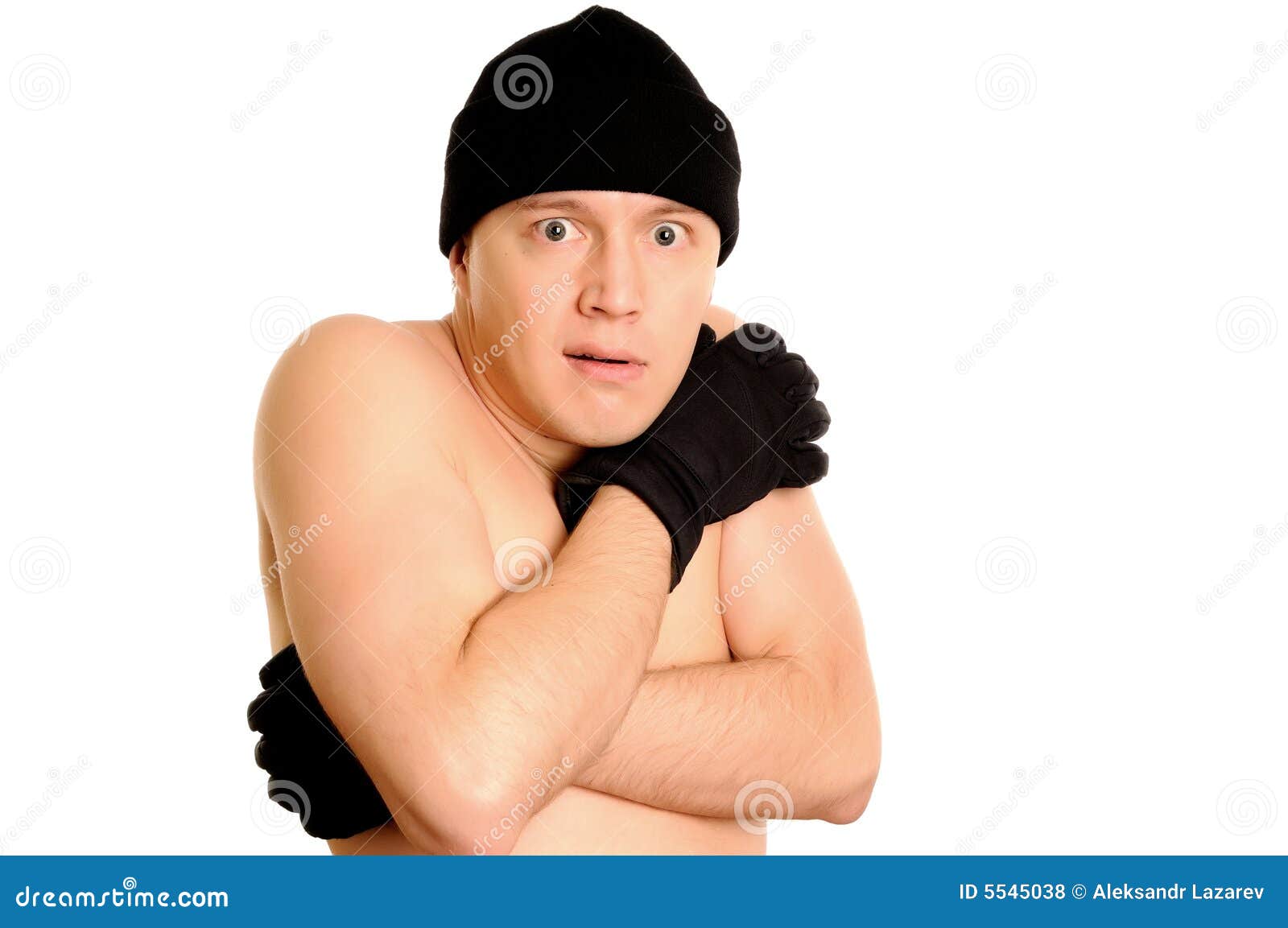 Freezing man stock photo. Image of white, male, winter - 5545038
