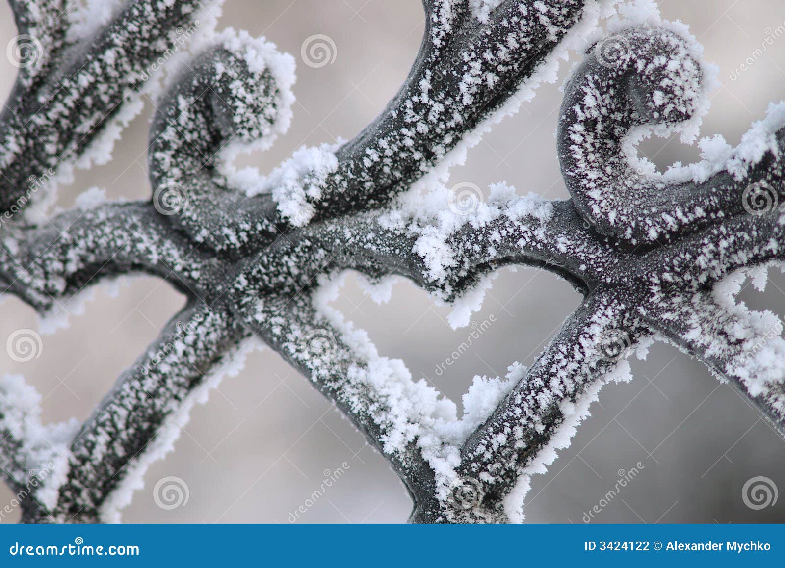 Freezing patterns on metal stock photo. Image of snowflakes - 3424122