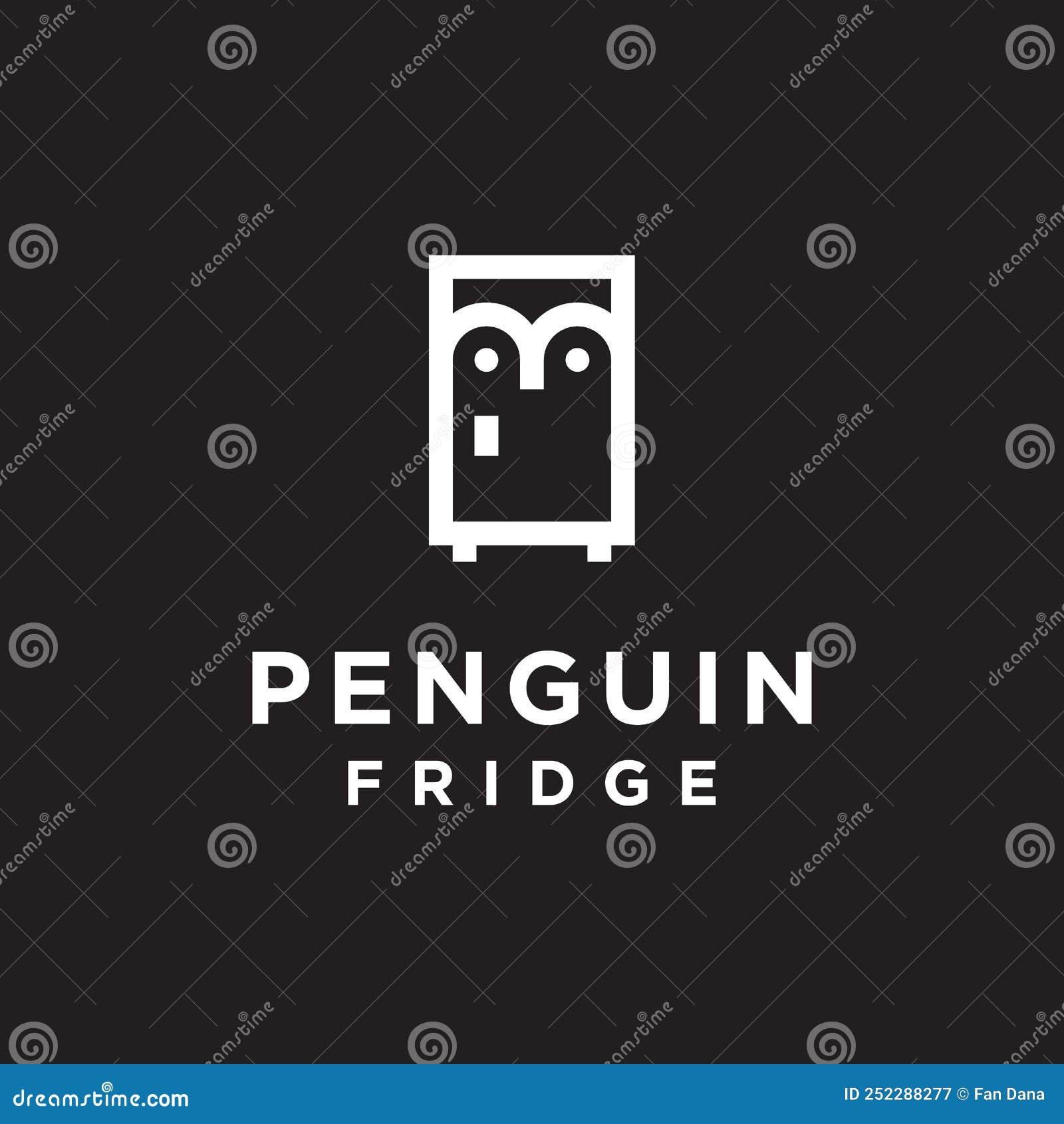 Freezing Penguin Logo Design Vector Illustration Stock Vector ...