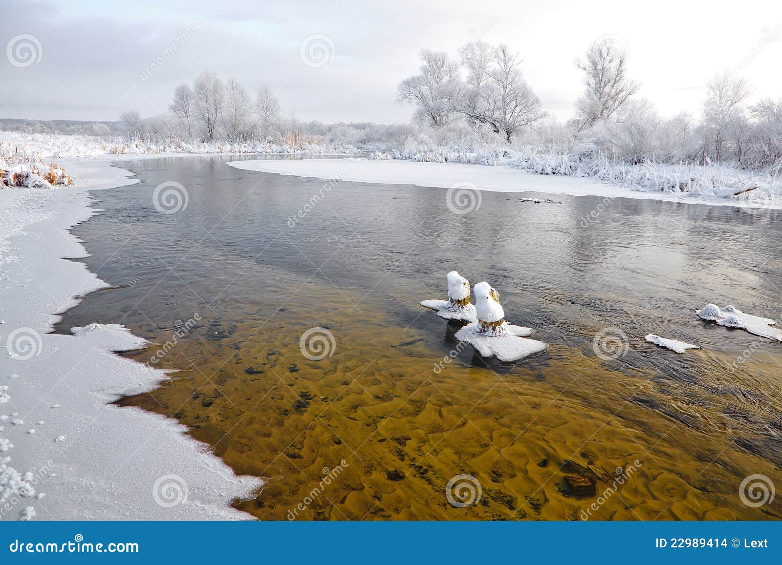 The freezing river stock photo. Image of river, holland - 22989414