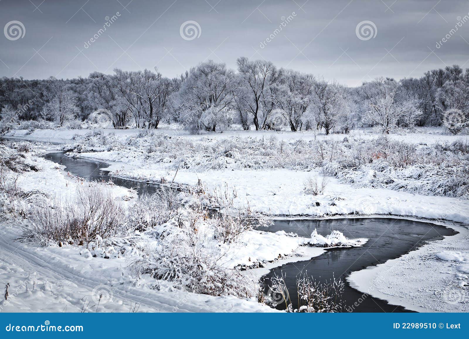 The freezing river stock photo. Image of north, clear - 22989510