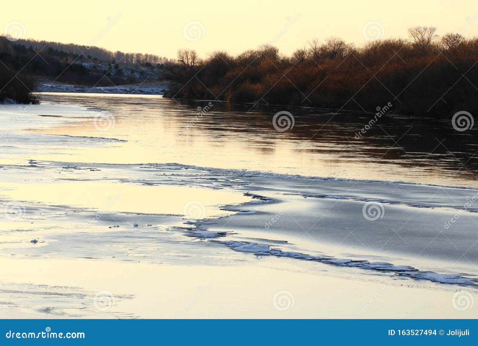 Freezing river stock photo. Image of russian, river - 163527494