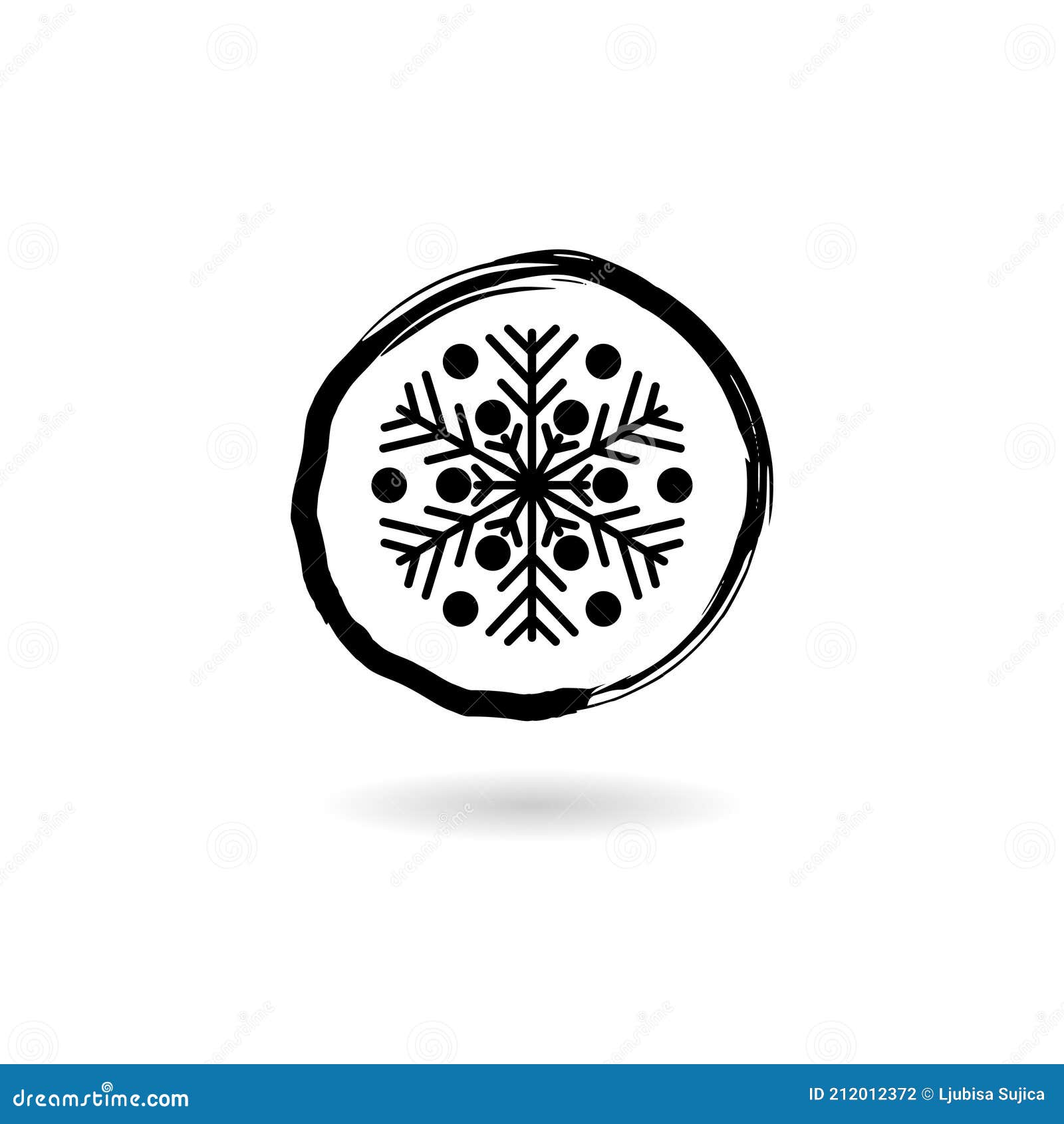 Freezing Sign Icon with Shadow Stock Vector - Illustration of ...