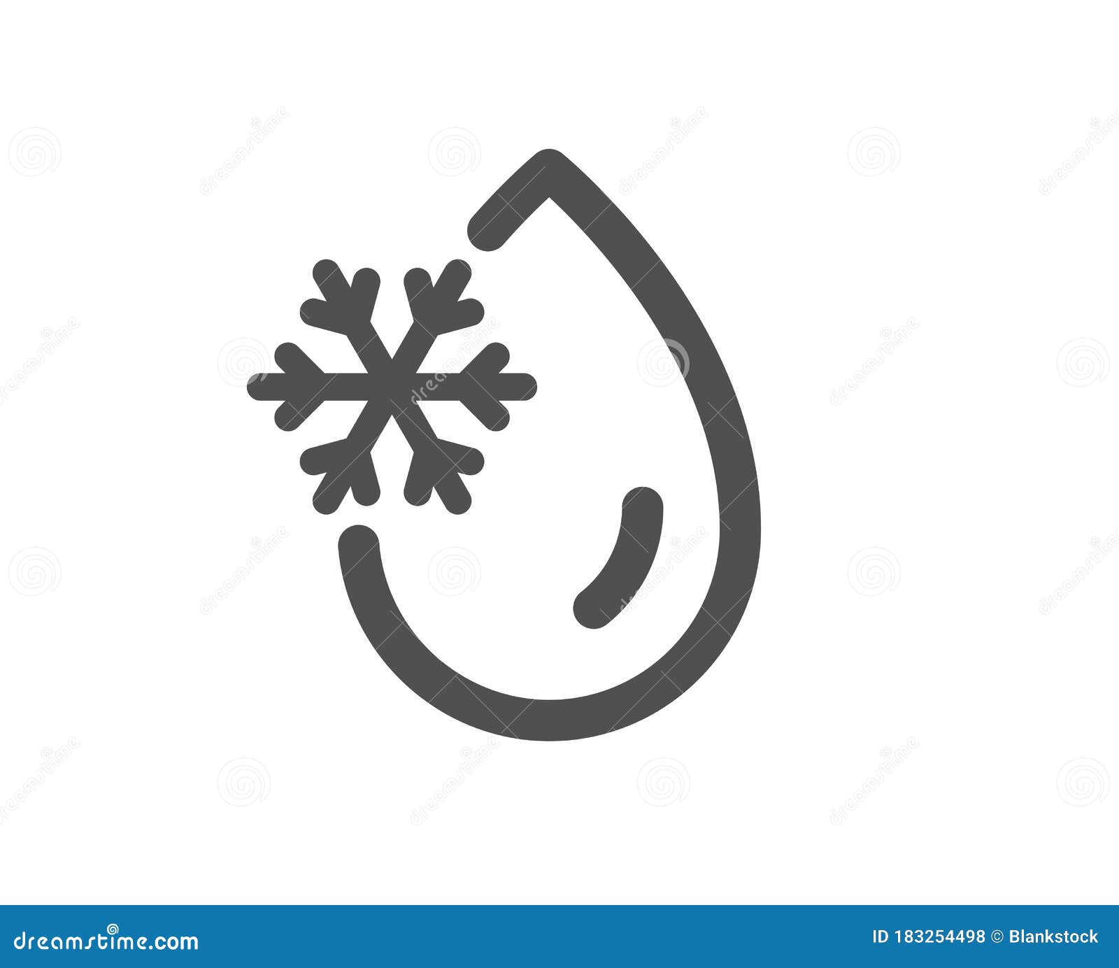 Freezing Water Icon. Freeze Cold Temperature Sign. Vector Stock Vector ...