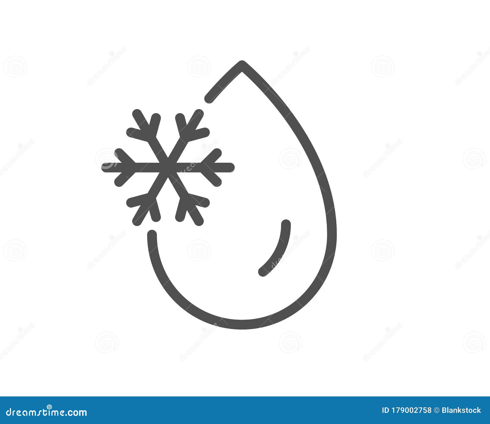 Freezing Water Icon. Freeze Cold Temperature Sign. Vector ...