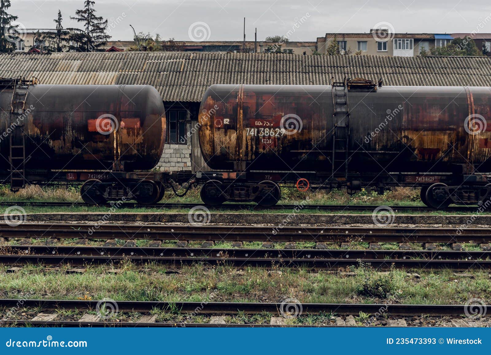 Freight Car. Railway Tanks for the Transportation of Liquid Cargo. the ...