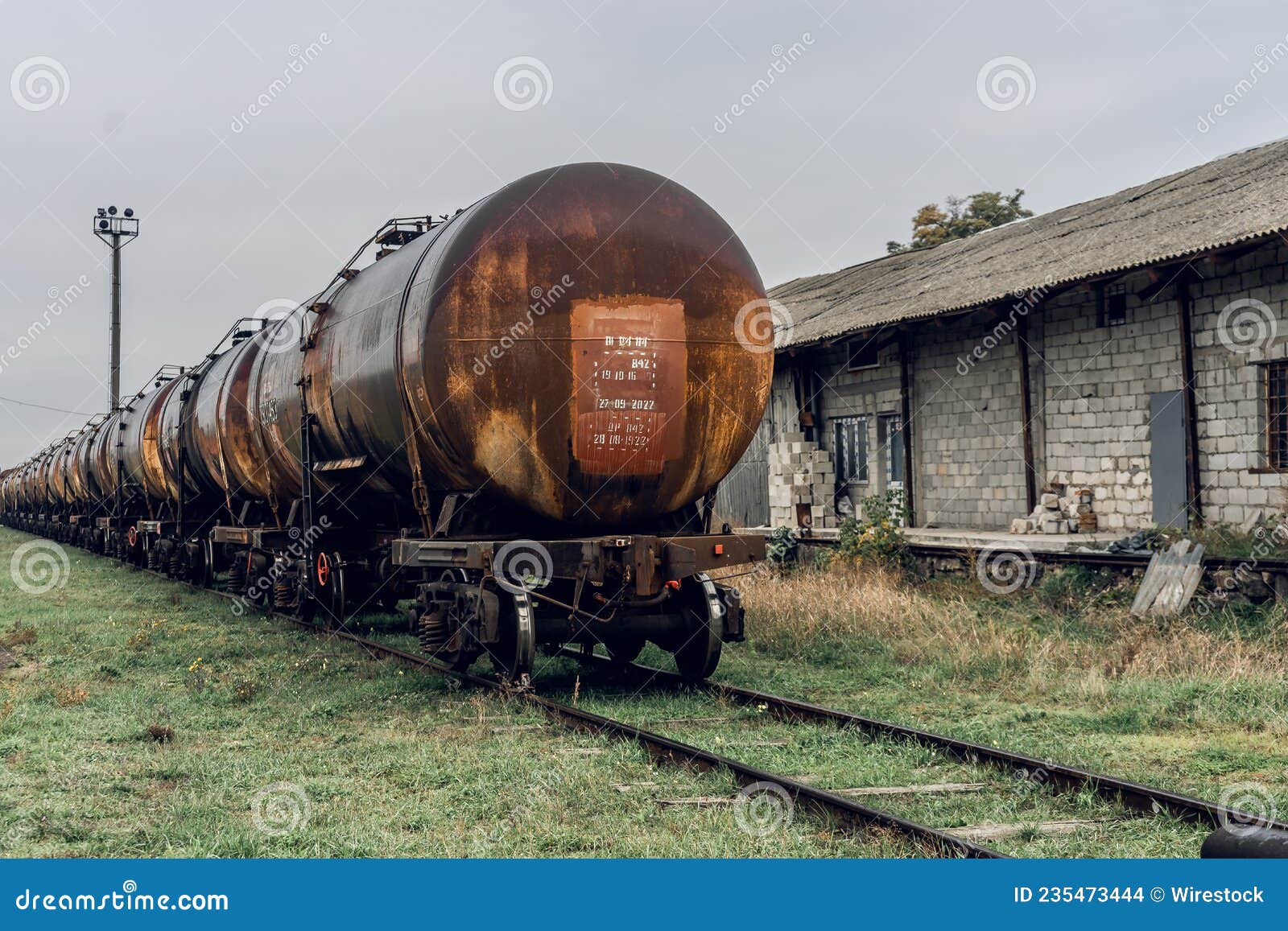 Freight Car. Railway Tanks for the Transportation of Liquid Cargo. the ...