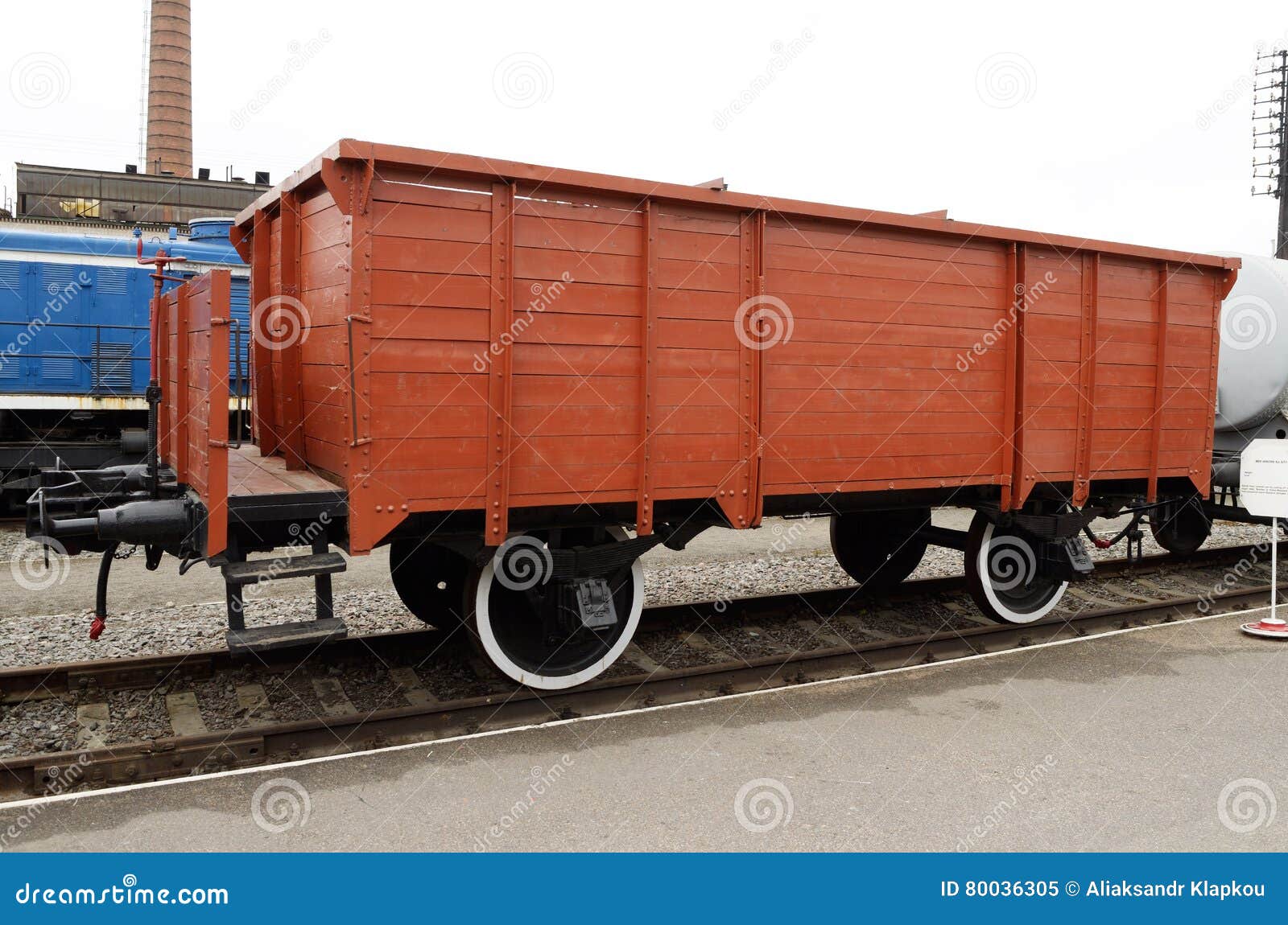 Freight car in the train. stock image. Image of movement - 80036305