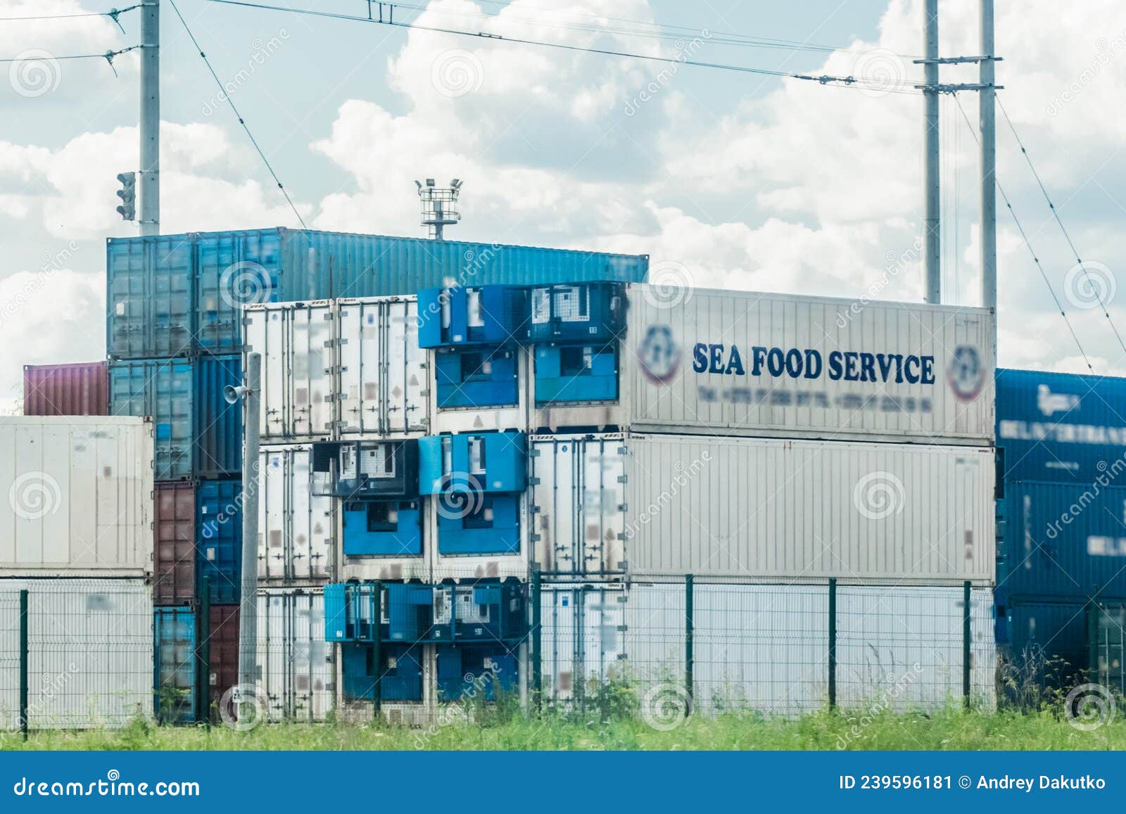 Container Transportation Truck Rear View Editorial Image ...