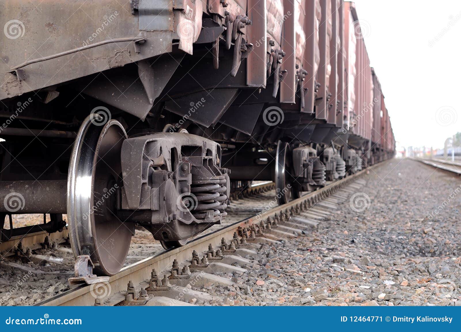 Freight Cargo Train and Railroad Stock Image - Image of railroad ...