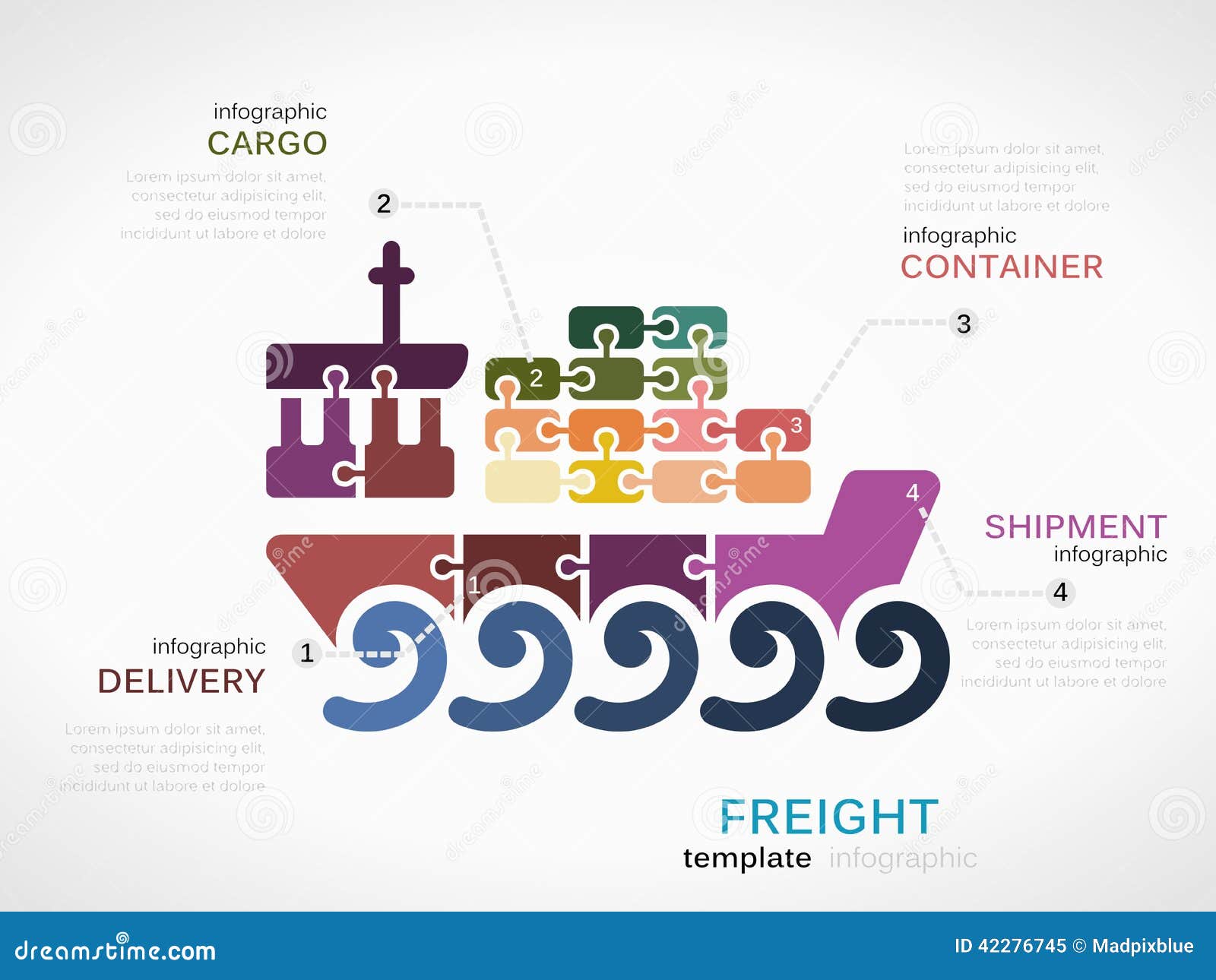 Freight stock vector. Illustration of diagram, modern - 42276745